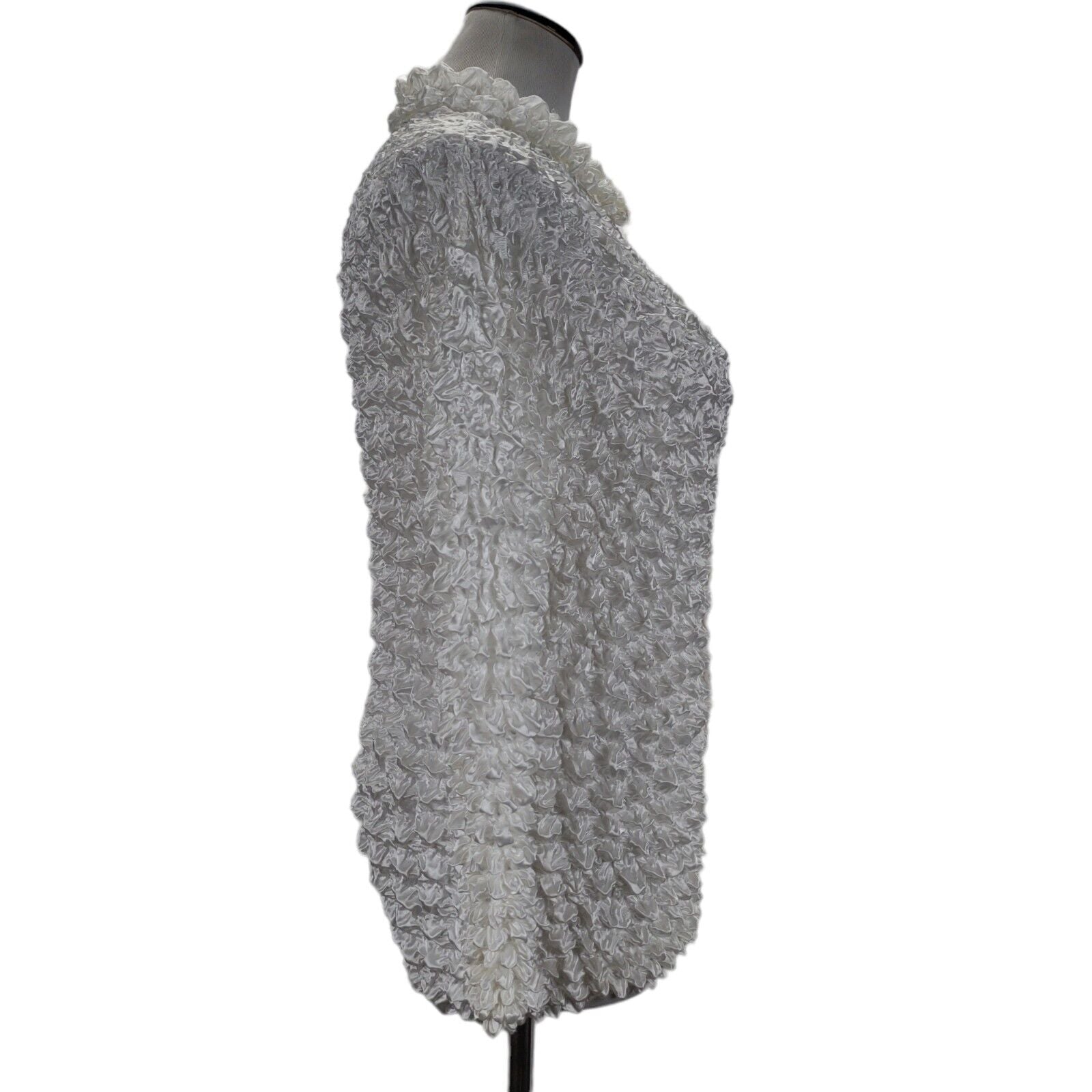 Vintage 90s/00s Stretch Popcorn Collared Button Down Top | Shop THRILLING