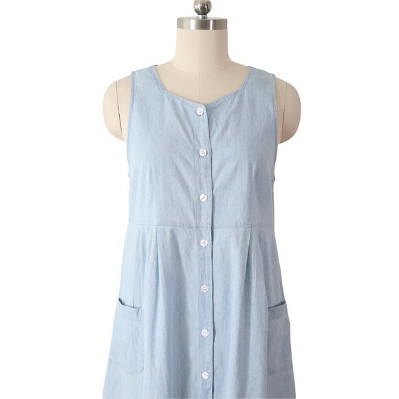 Vintage 90s Light Wash Chambray Day Dress By Original Ty Wear | Shop ...