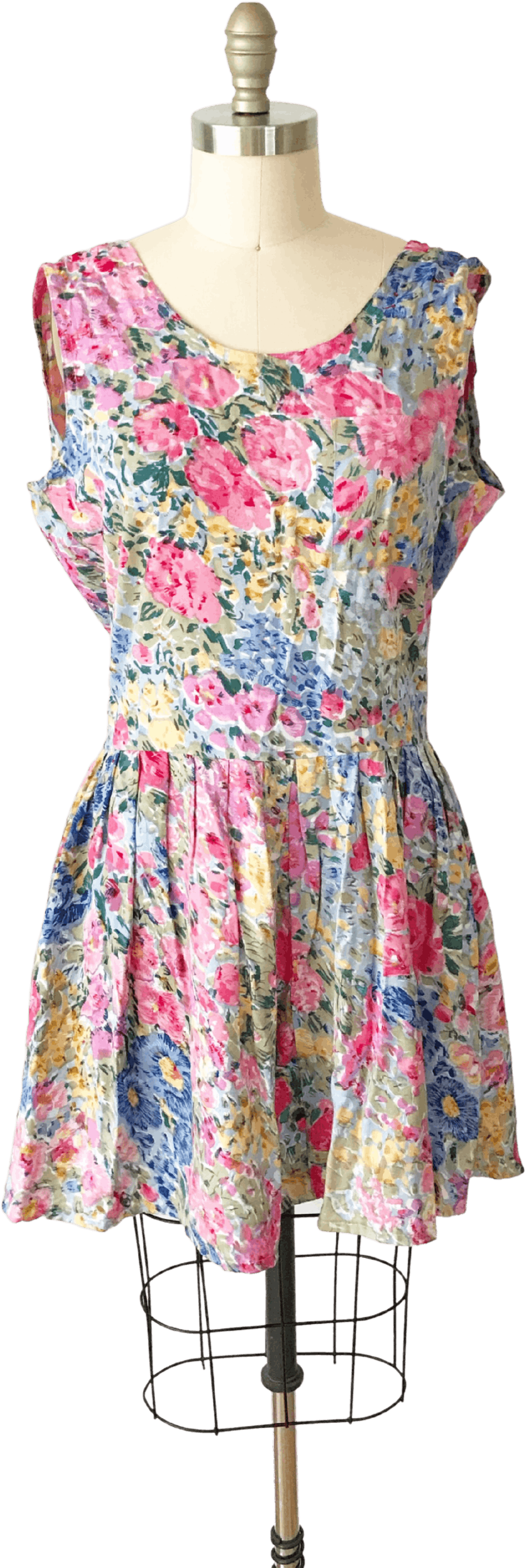 Vintage 80's Floral Mini Reverse Wrap Dress by James River Traders ...