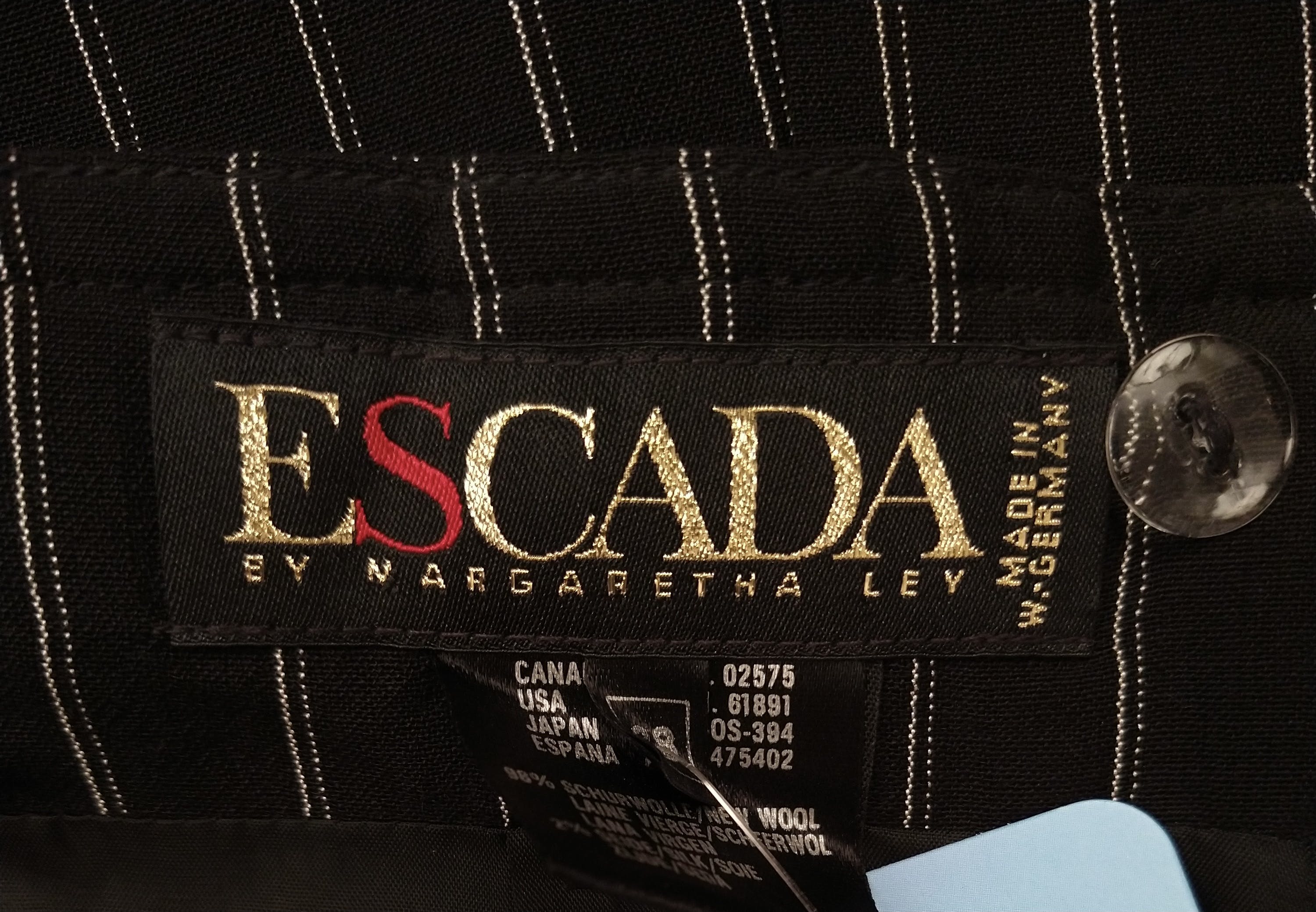 Vintage 80’s Designer Deadstock High Waist Pinstripe Pencil Skirt by ...