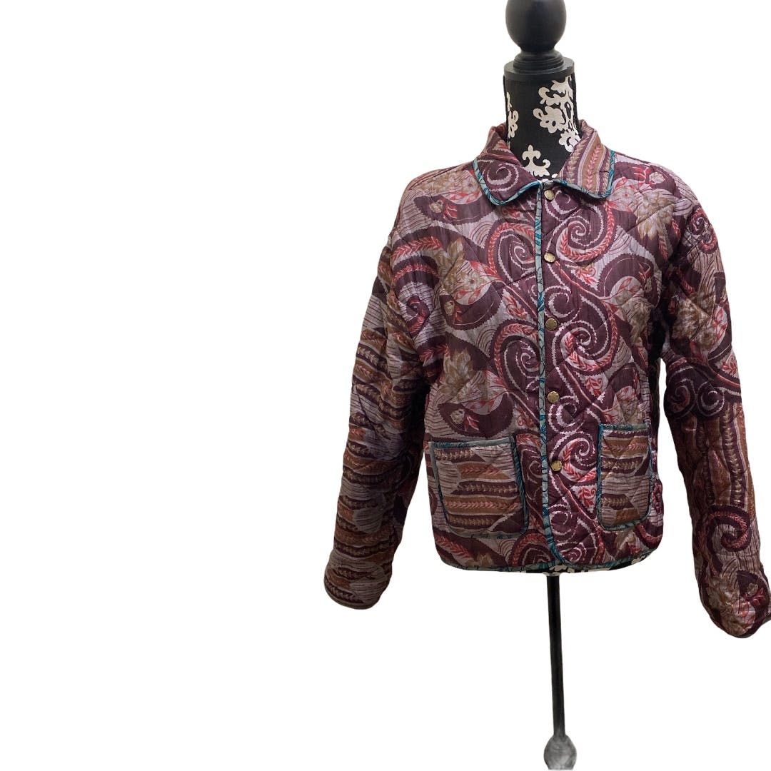 Vintage 90's Quilted Multicolor Reversible Jacket | Shop THRILLING