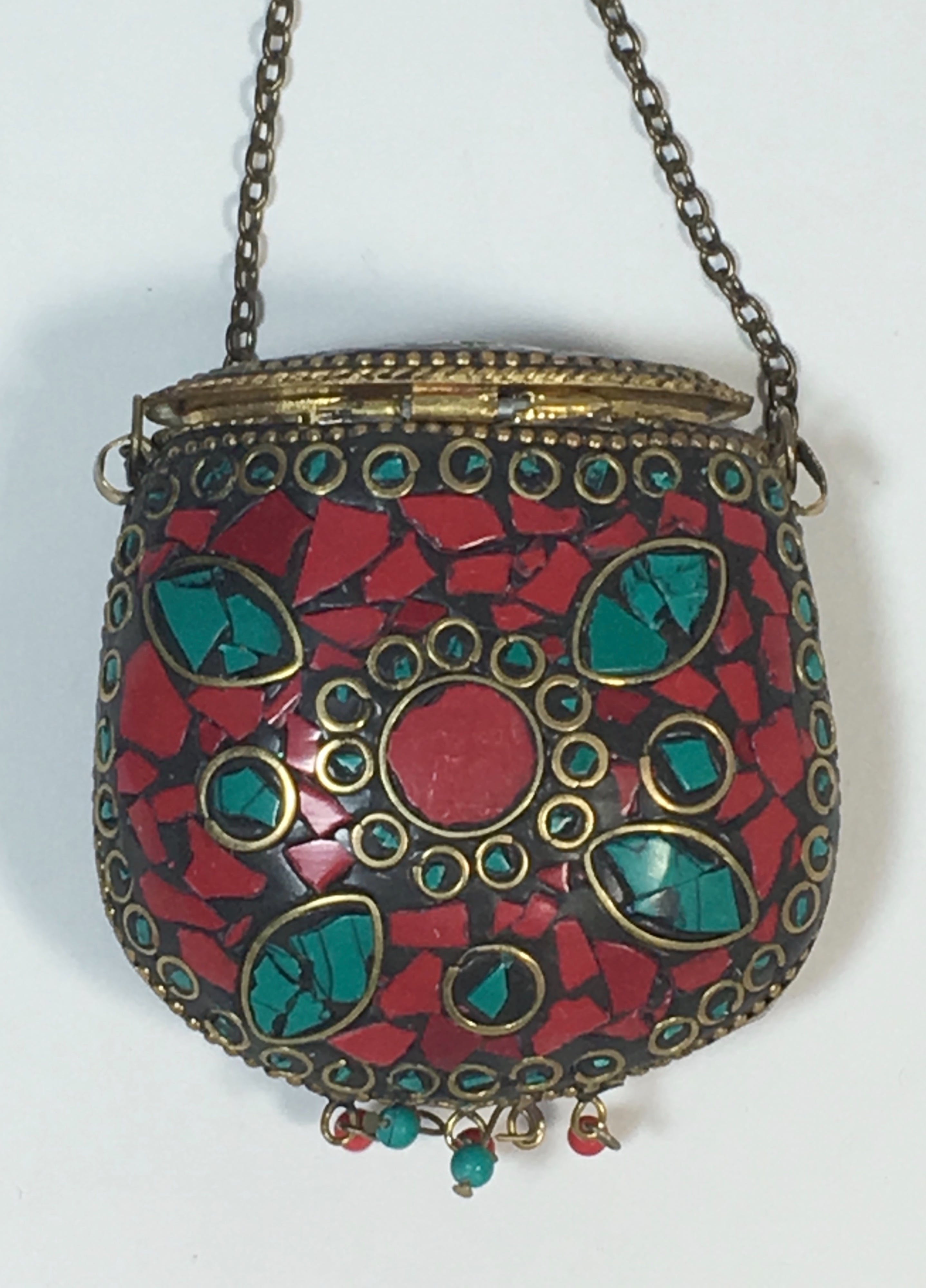 Vintage 70's Brass Hard Shell Mini Purse | Shop THRILLING