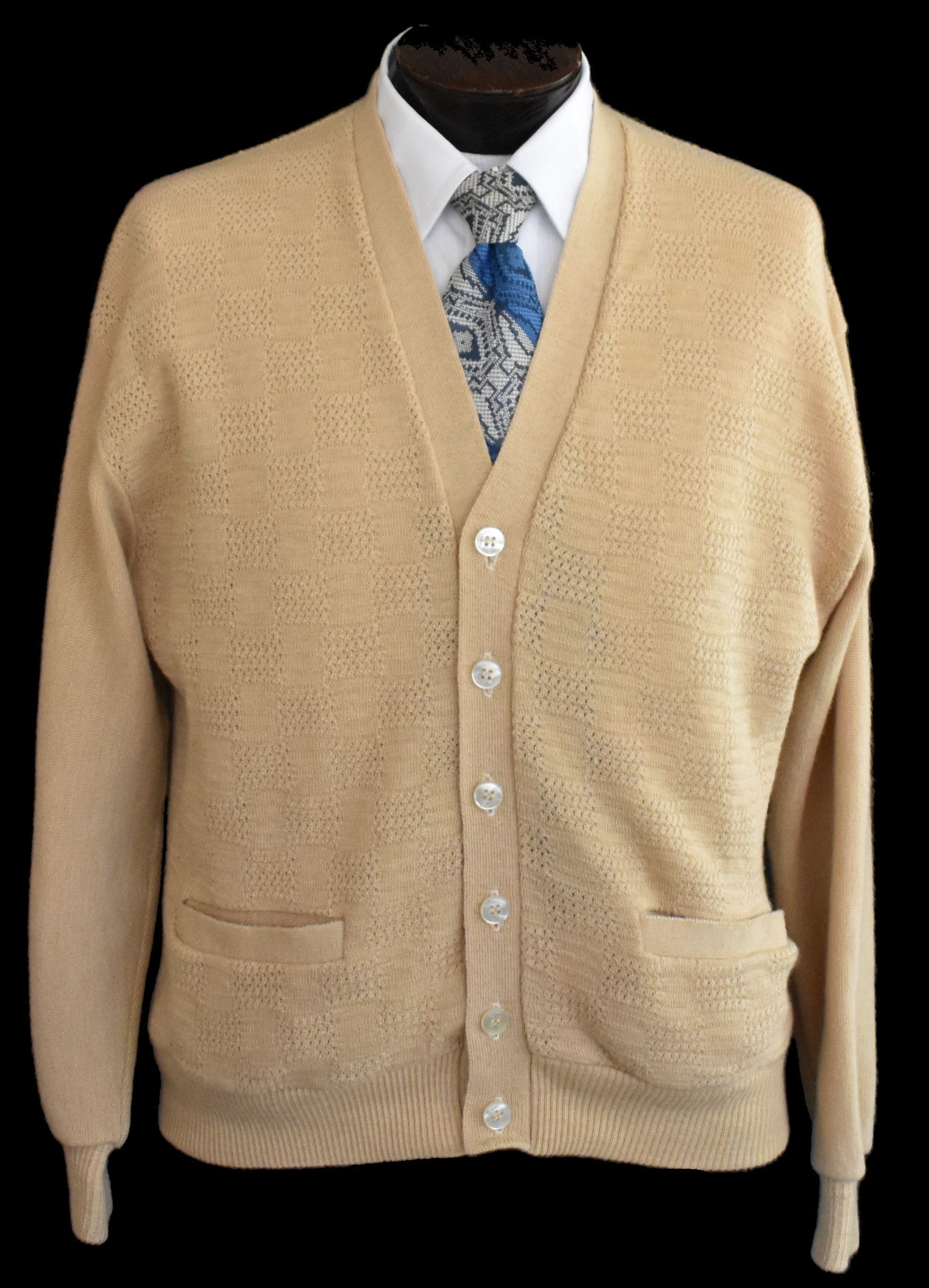 Vintage 70's Beige Cardigan Sweater | Shop THRILLING