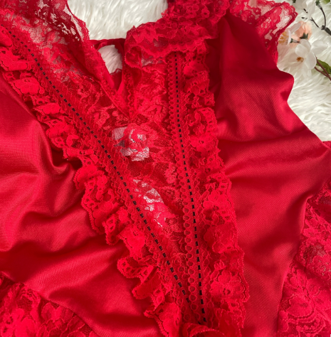 Vintage 80s/90s Red Lace Teddy | Shop THRILLING