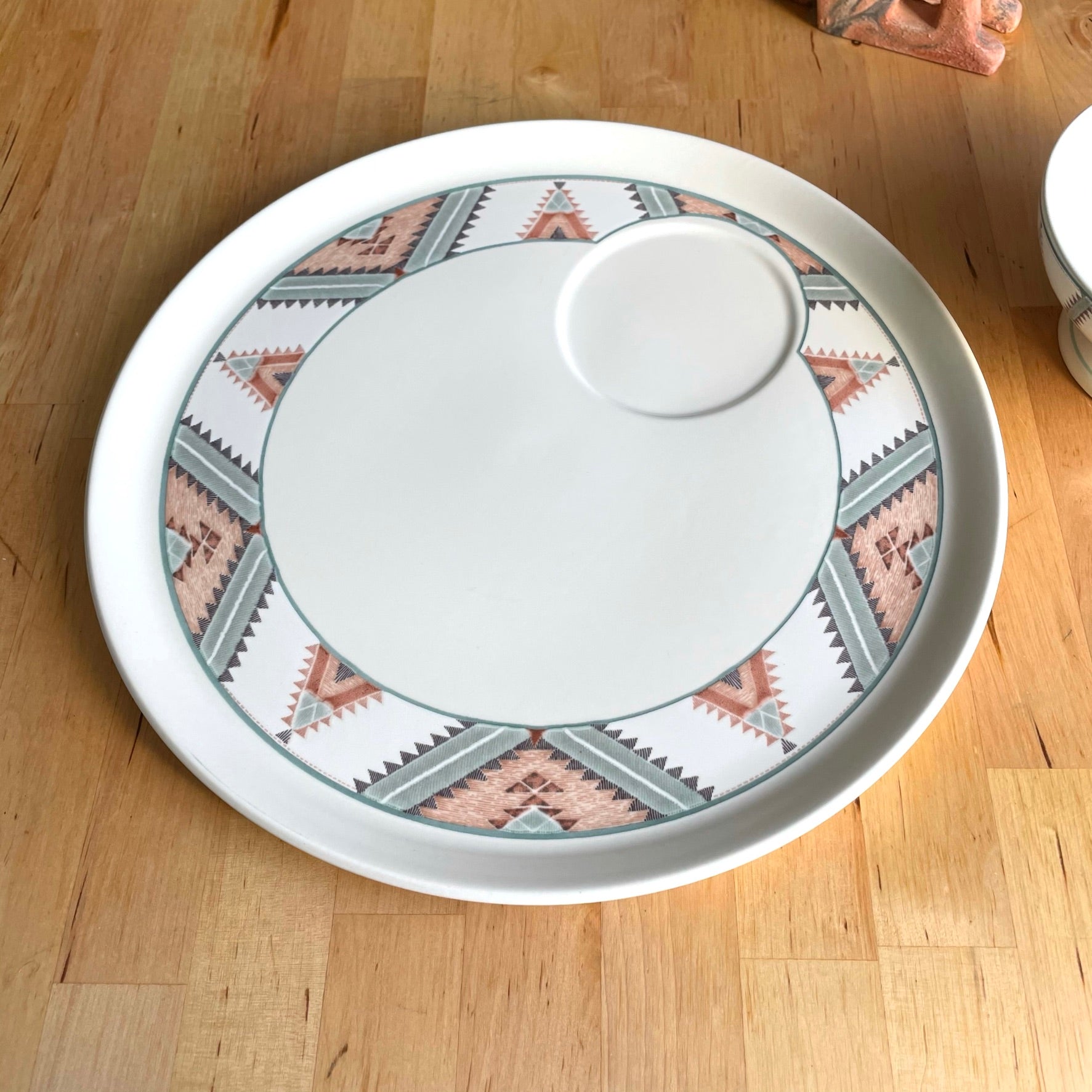 Vintage 80s/90s Santa Fe Southwestern Crudites Bowl And Plate Set By ...