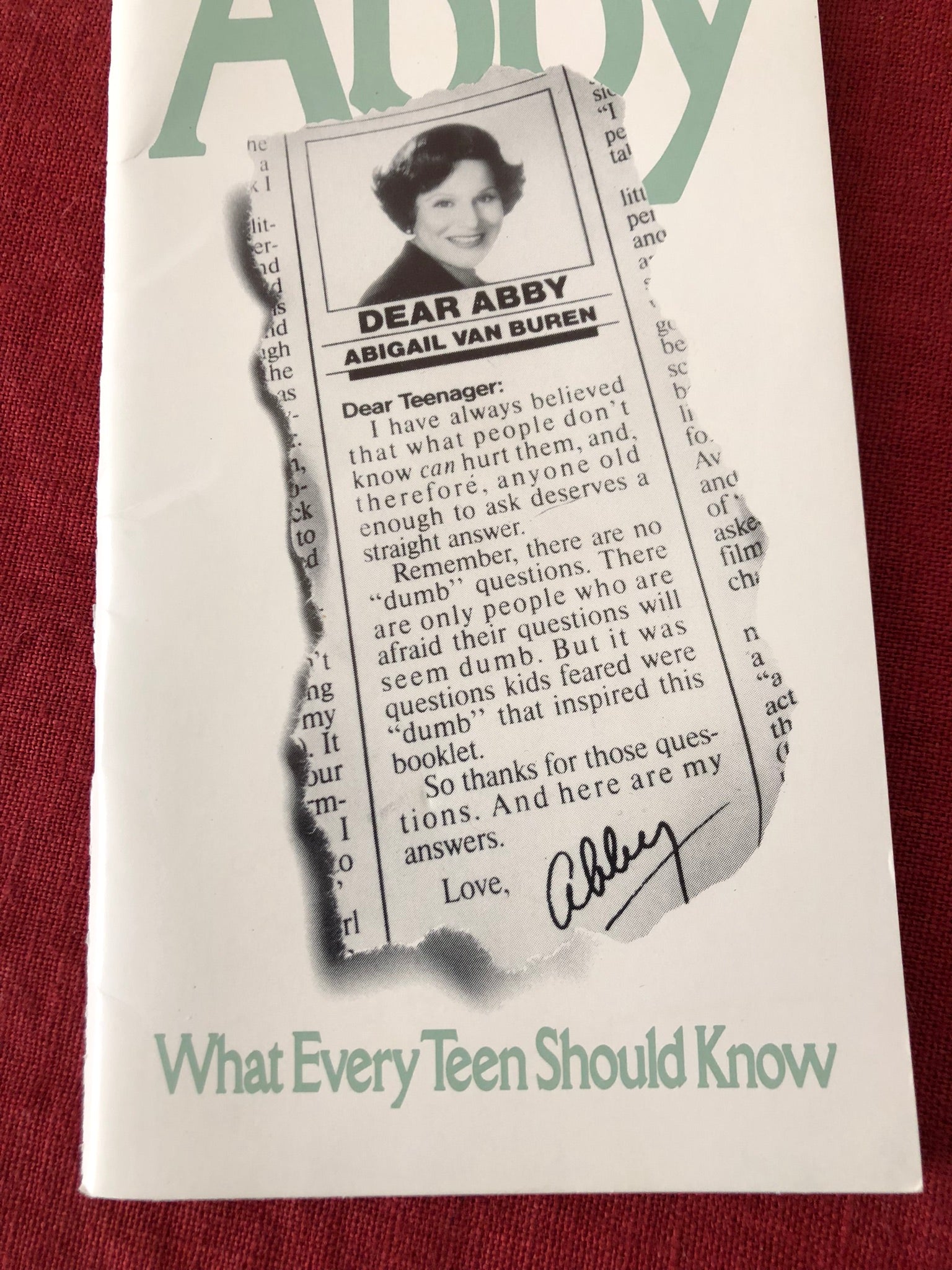 Vintage 80s 1987 What Every Teen Should Know Advice Booklet By Dear ...