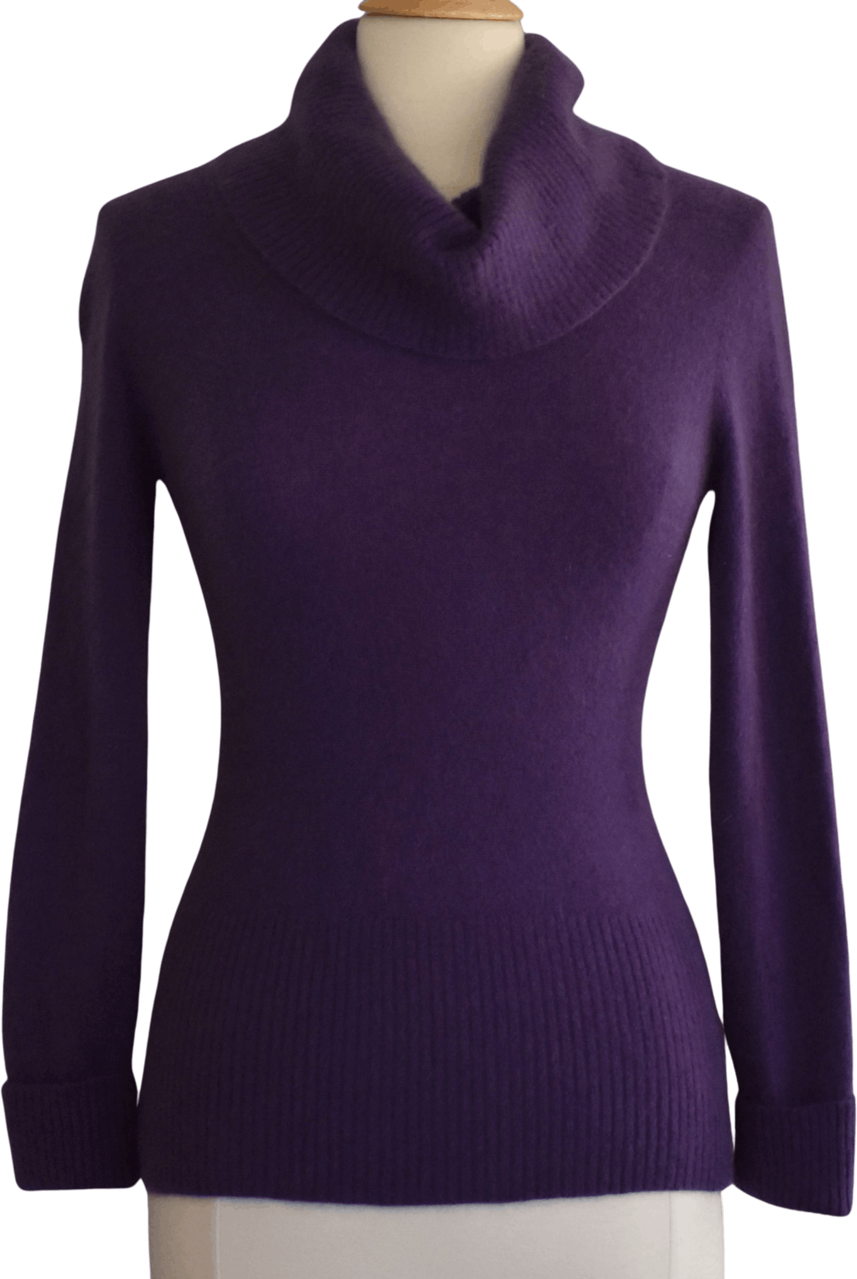 90's Purple Cashmere Cowl Neck Minimal Sweater by Vintage | Shop THRILLING