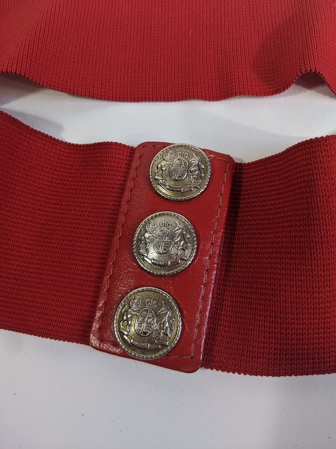 Vintage 80s Red Elastic Belt | Shop THRILLING