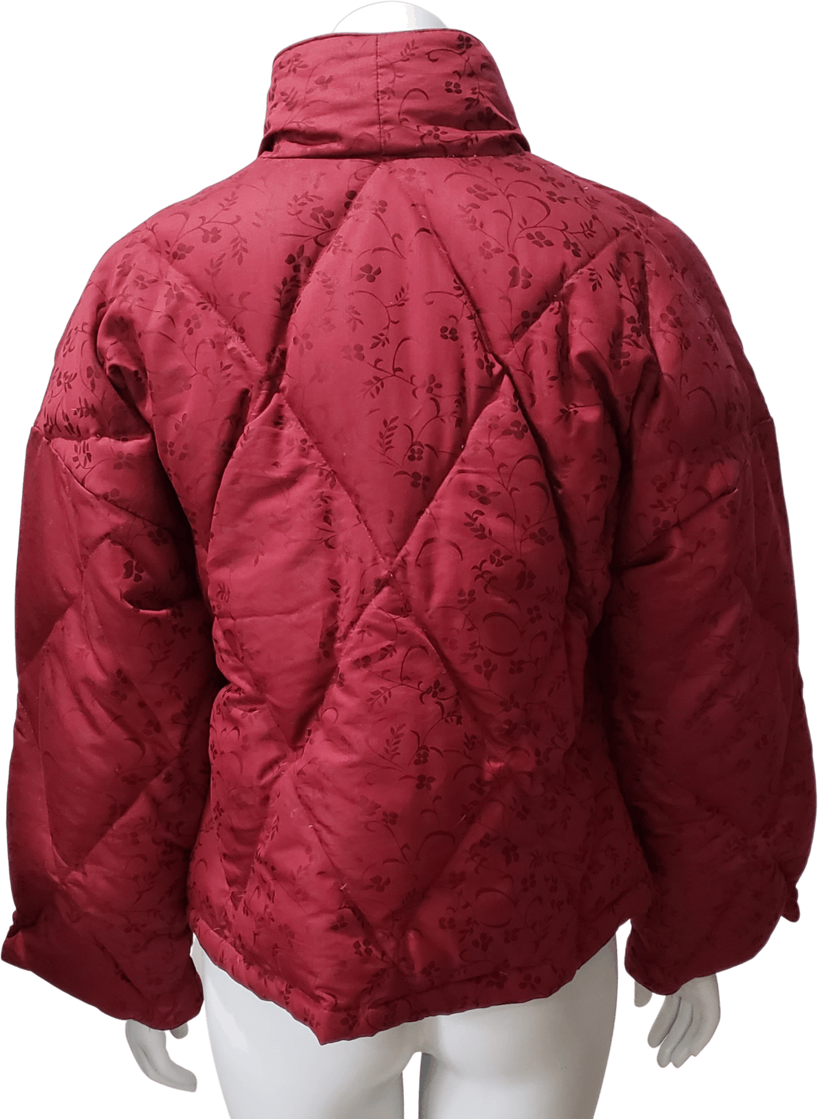 Vintage 80's Winter Quilted Coat Snow Jacket Ski Mock Collar Puffer ...