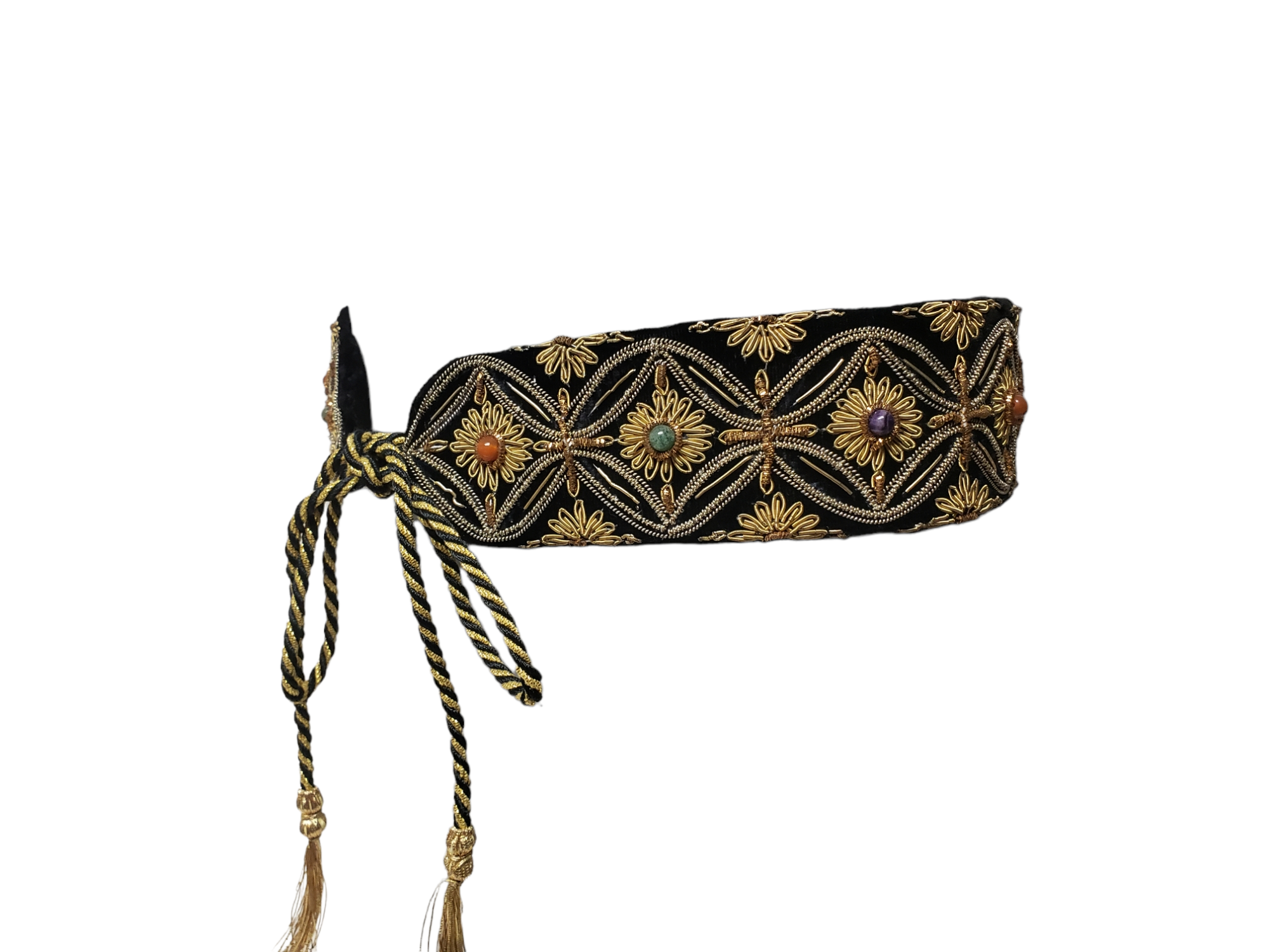 Vintage Semi-precious Stones Metallic Gold Statement Belt | Shop THRILLING