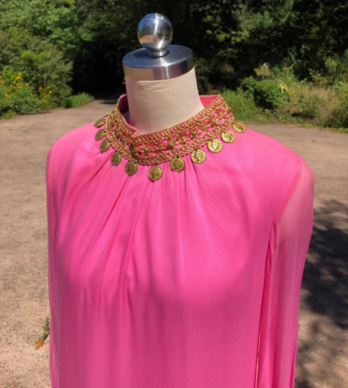 Vintage 60s Pink Dress Handmade Cocktail Dress With Coins | Shop THRILLING