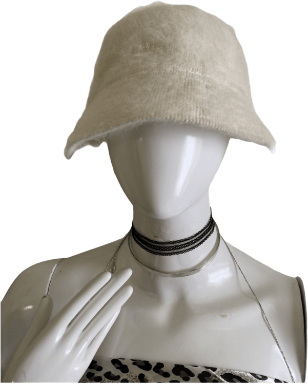 Vintage 90's Egg White Fuzzy Bucket Hat by Eddie Bauer | Shop THRILLING