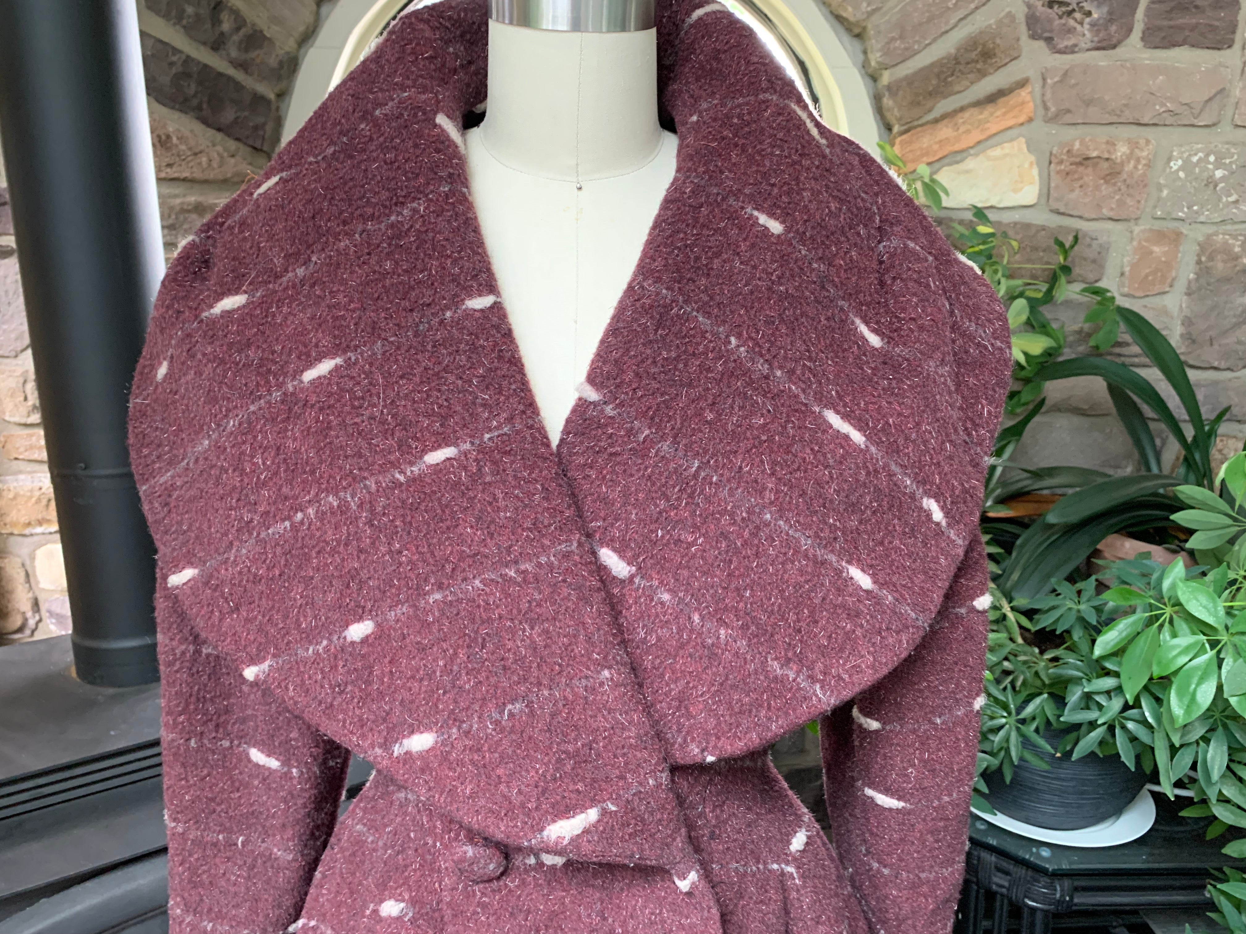 Vintage 40s Maroon And Gray Princess Cut Wool Coat By Lilli Ann | Shop ...