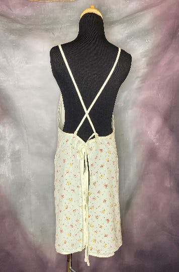 Vintage 90’s Reversible Bib Apron In Floral Print/white by Atelier Momo ...