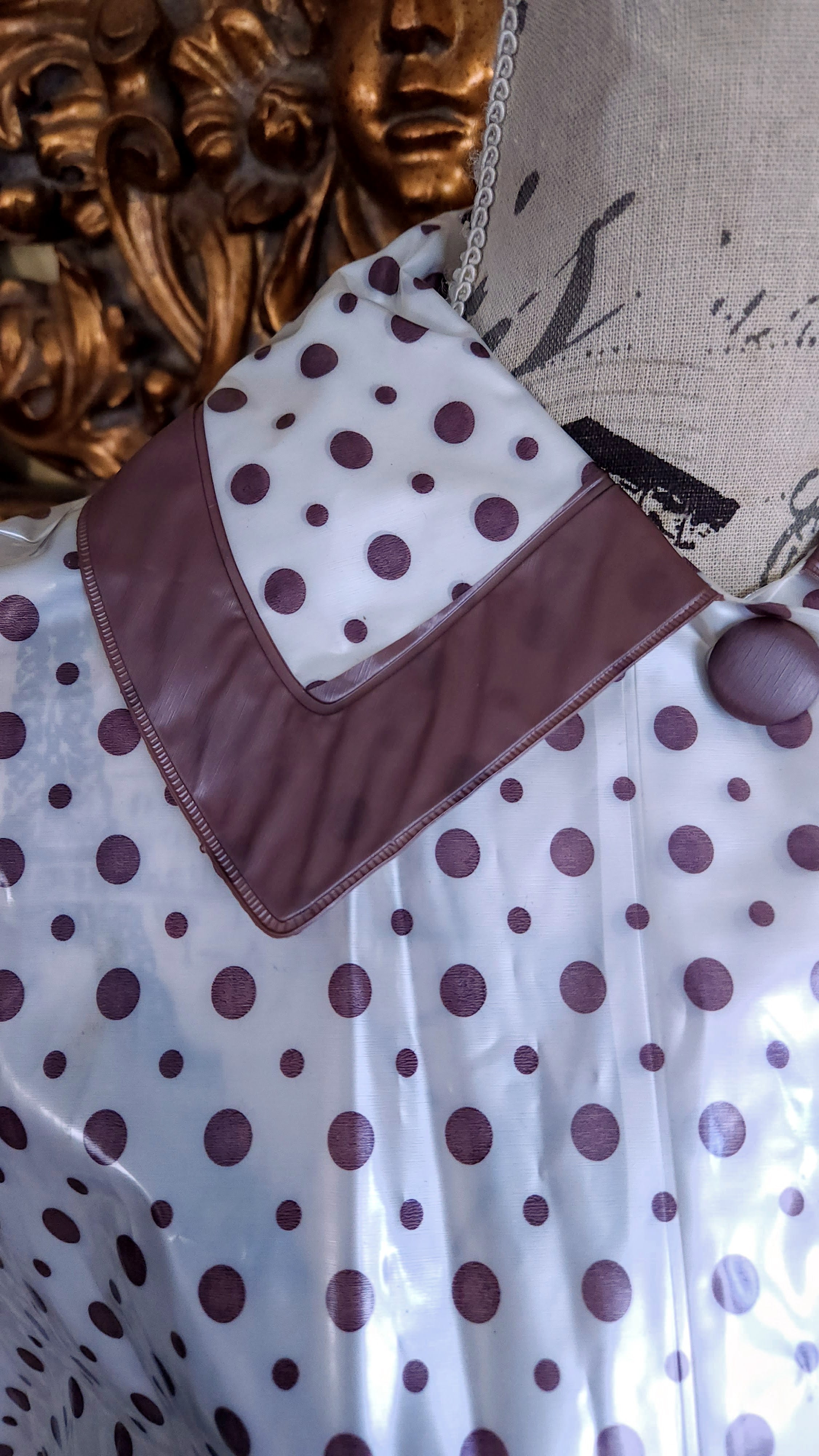 Vintage 60s Mod Polka Dot Vinyl Poncho And Rain Bonnet | Shop THRILLING