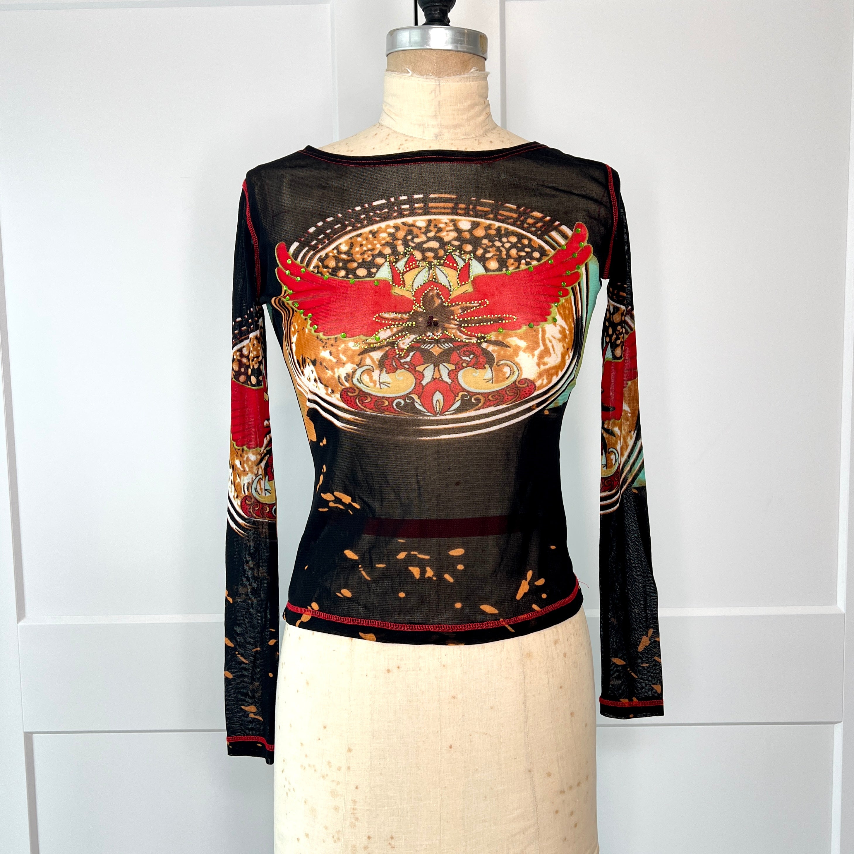Vintage 90s Mesh Long Sleeve Shirt | Shop THRILLING