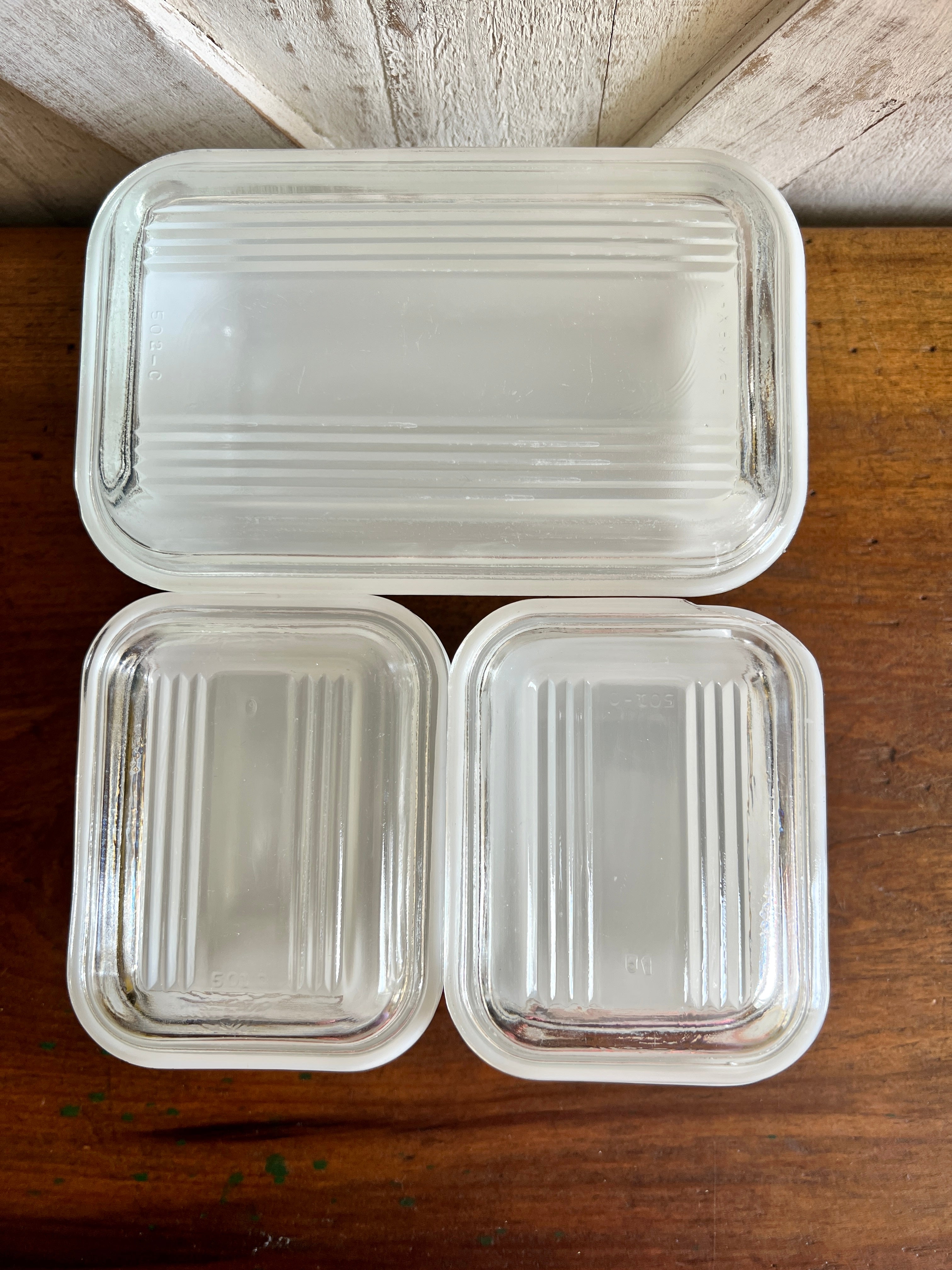 Vintage 50s Pyrex True Opal Refridgerator Bowl Set. Plain Opal By Pyrex ...