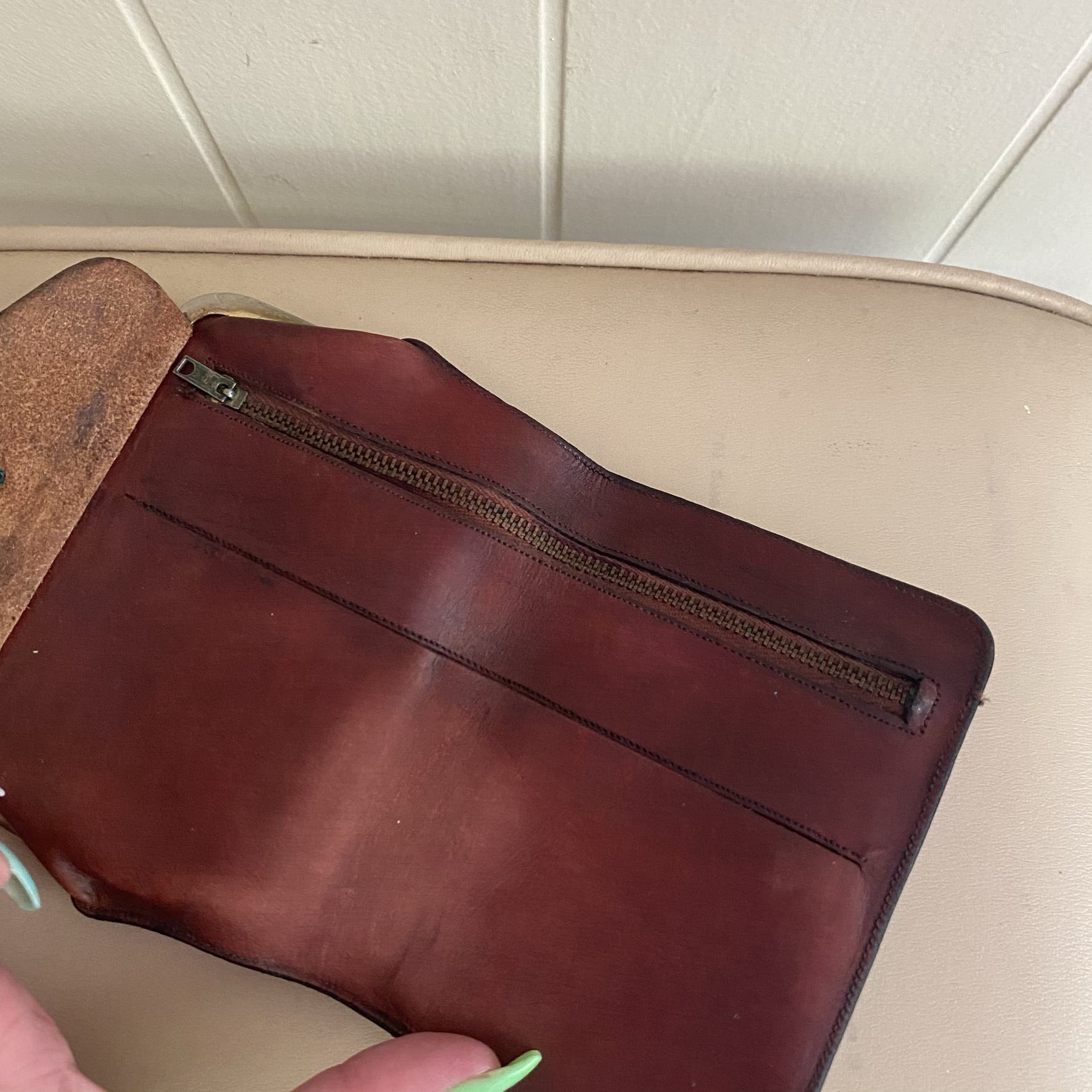 Vintage 80's Brown Leather Coin Purse Wallet by Etienne Aigner | Shop ...