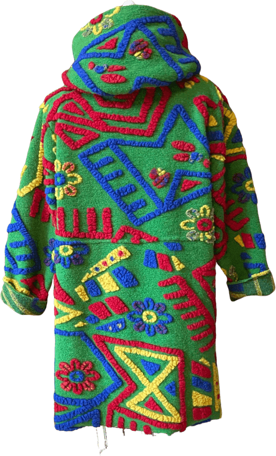 Vintage 90's Funky Boiled Wool Sweater Coat | Shop THRILLING