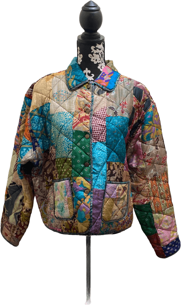Vintage 90's Quilted Multicolor Reversible Jacket | Shop THRILLING