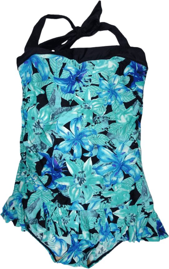 Vintage 90's Floral Print Mini Skirted Bathing Suit by Shore Shapes ...