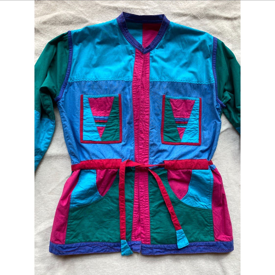 Vintage 80's Colorful Colorblock Reversible Jacket | Shop THRILLING