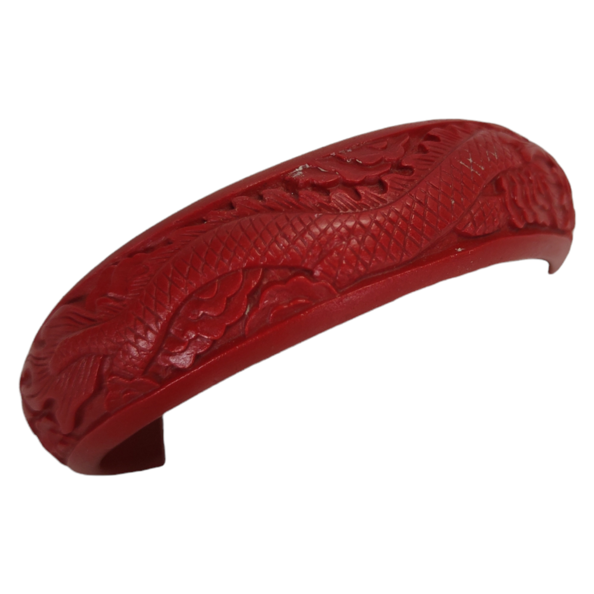 Vintage Double Dragon Cinnabar Lacquer Bangle Bracelet | Shop THRILLING