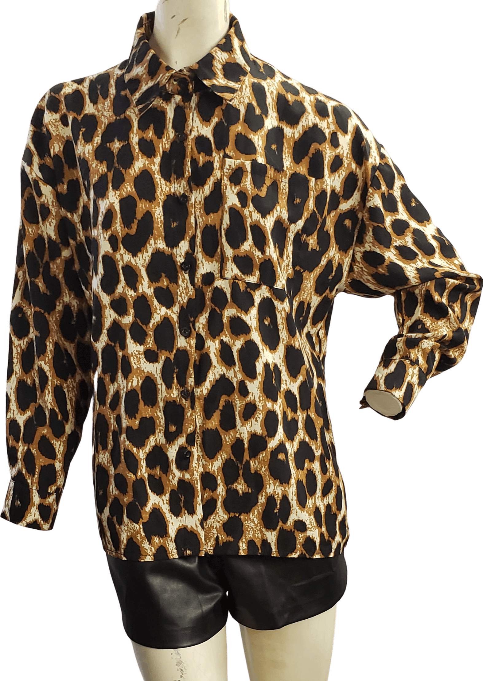 Vintage 80's Leopard Print Blouse | Shop THRILLING