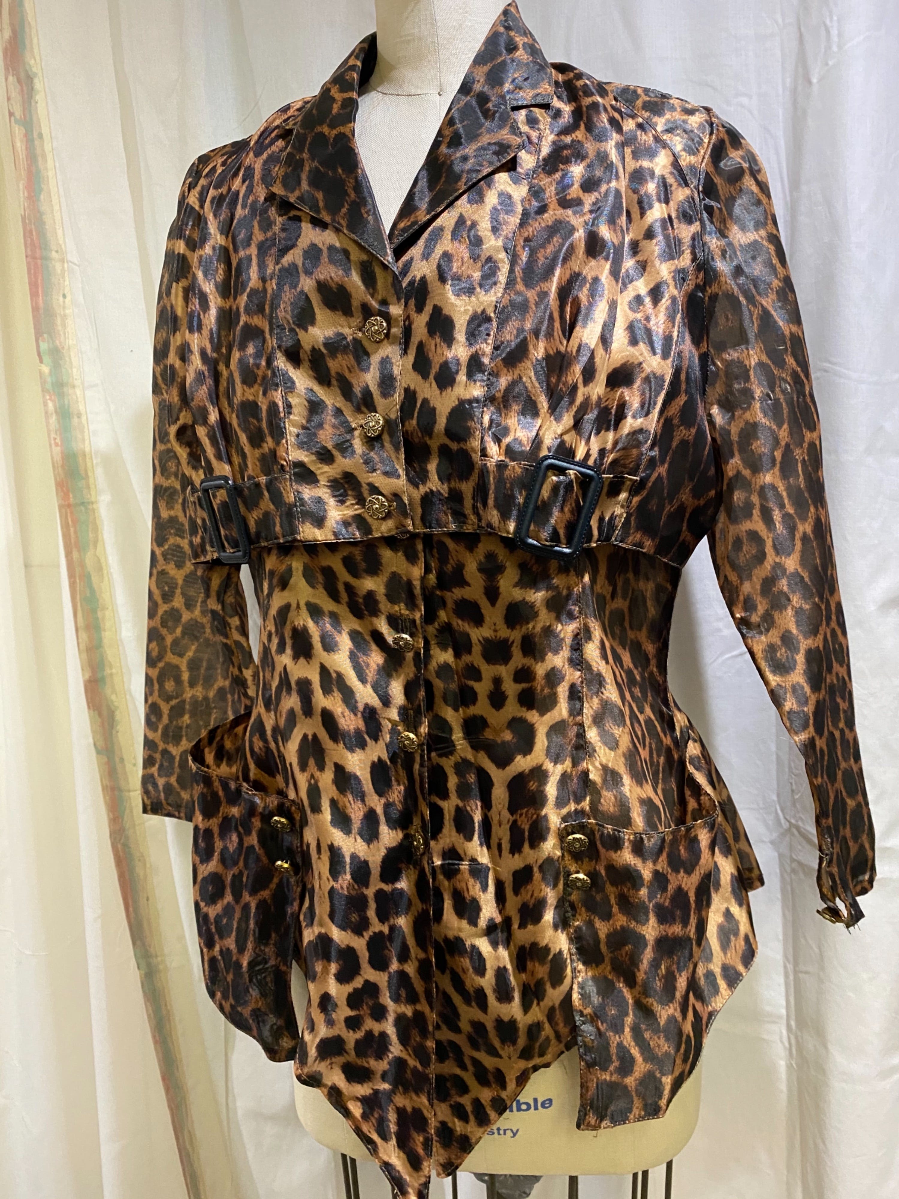 Vintage 90's Sheer Nylon Leopard Print Crazy Layered Top | Shop THRILLING