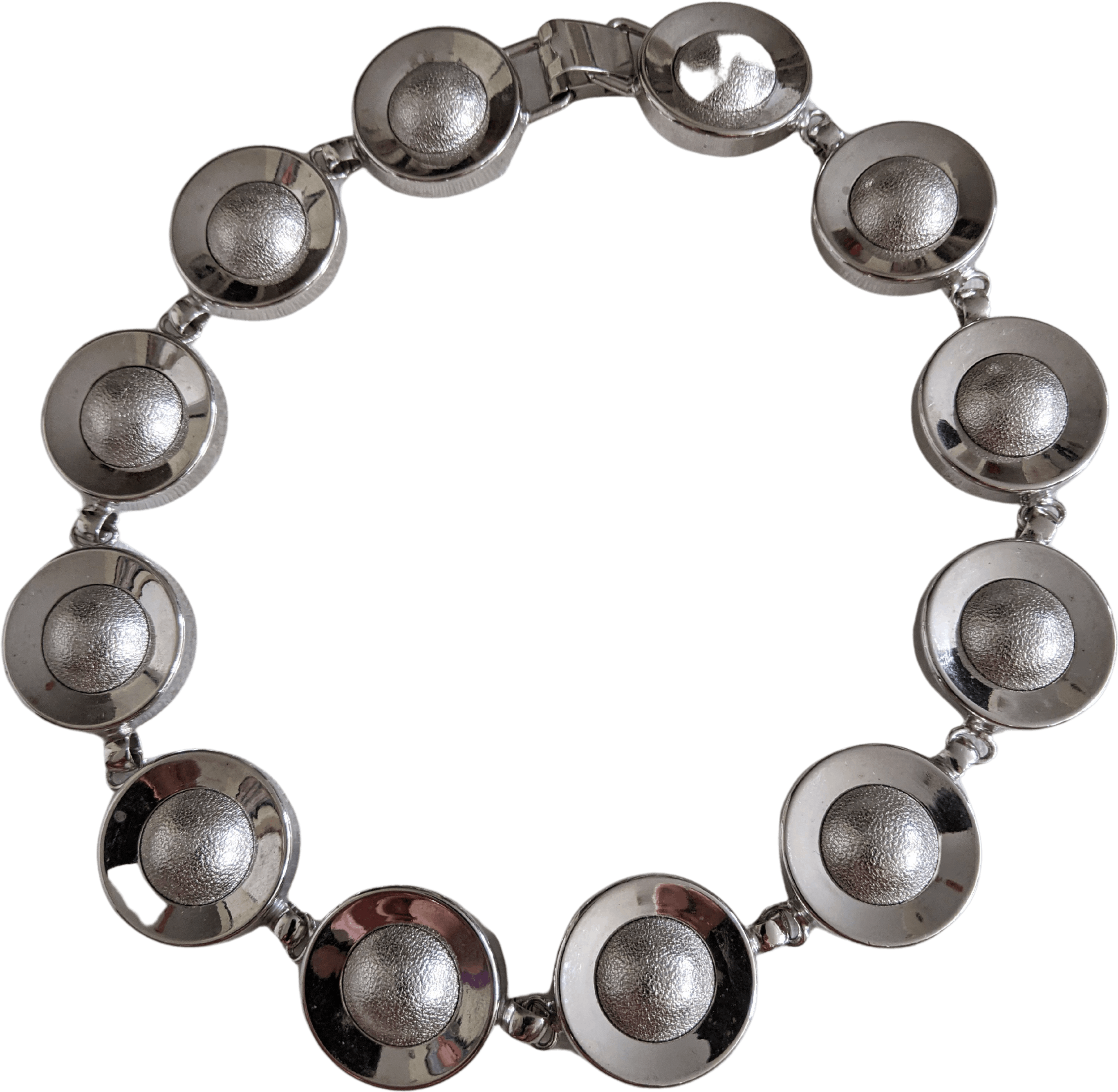 Vintage 60's Silver Disc Chain Necklace by Bartek | Shop THRILLING