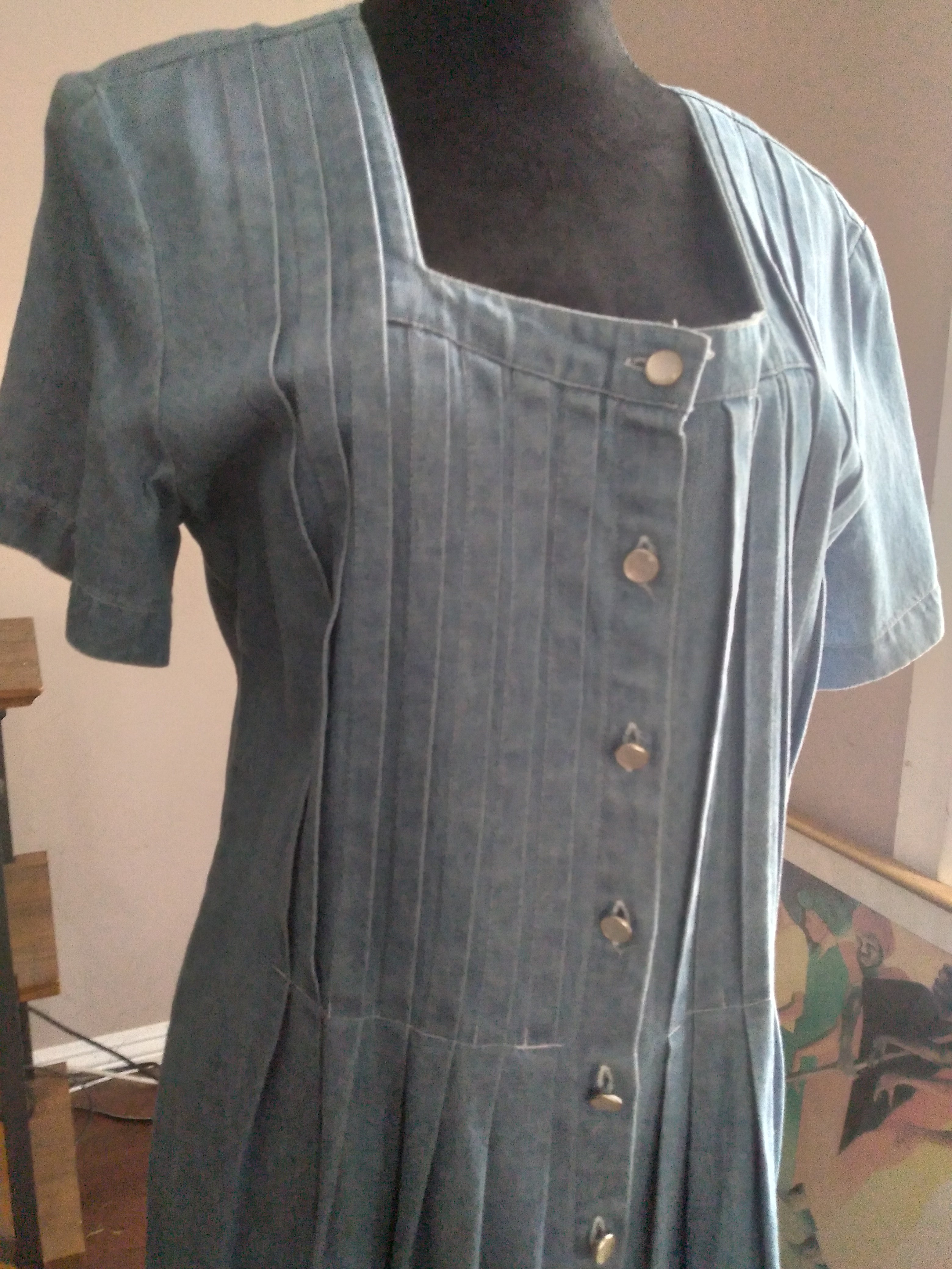 Vintage Denim Maxi Dress By Robbie Bee | Shop THRILLING