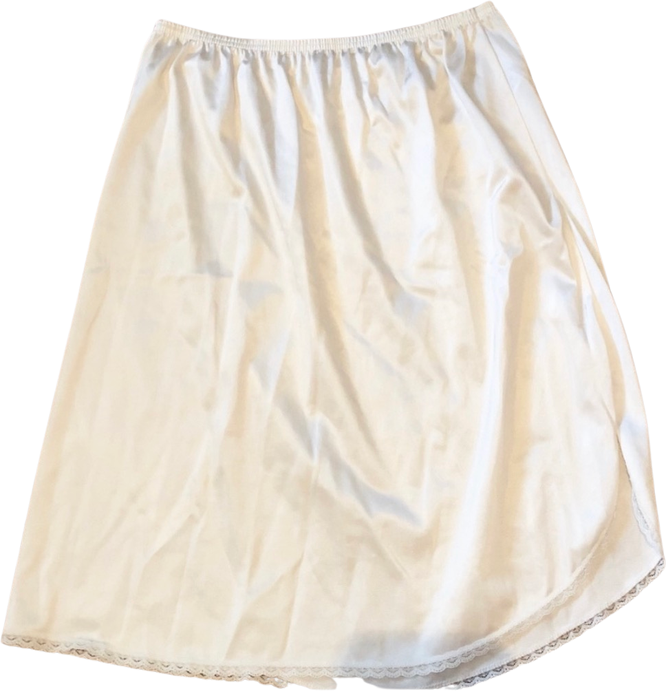 80s Vintage Vassarette White Mini Half Slip Side Slit By Vassarette ...