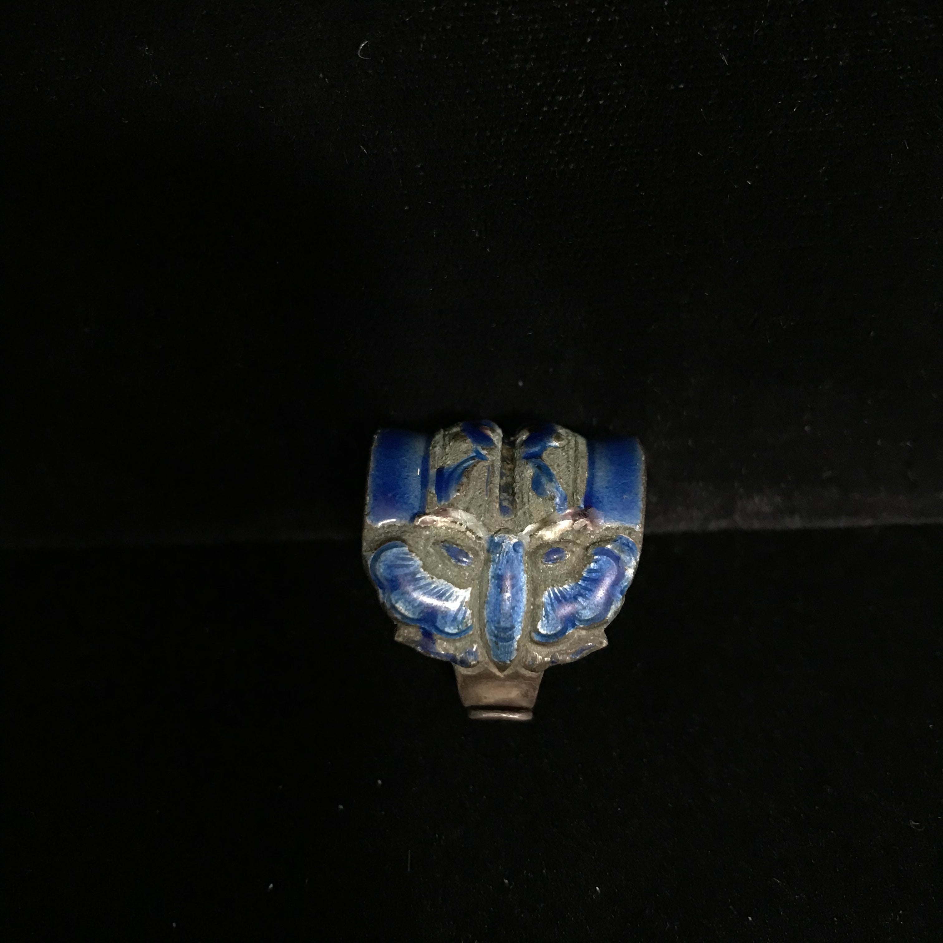 Vintage 60s Blue Enamel Moth Ring Ring | Shop THRILLING