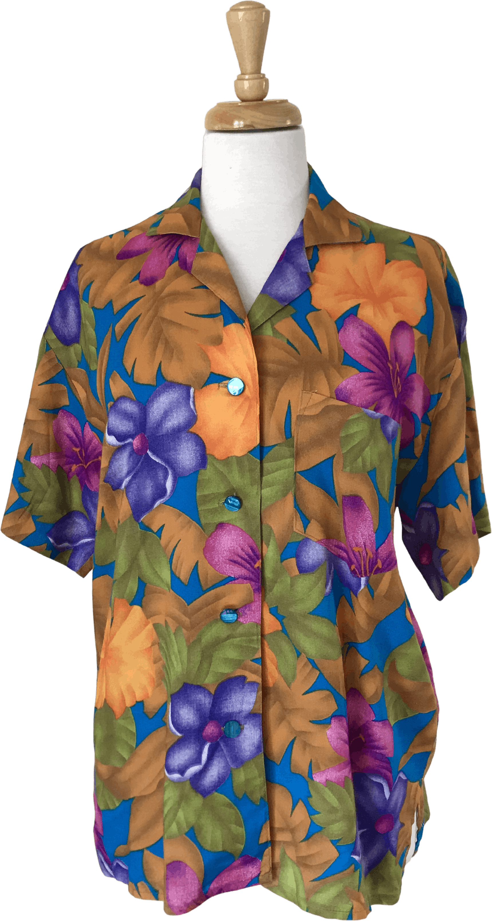 Vintage 80's Bright Floral Button Up Top by Pliers Ltd | Shop THRILLING