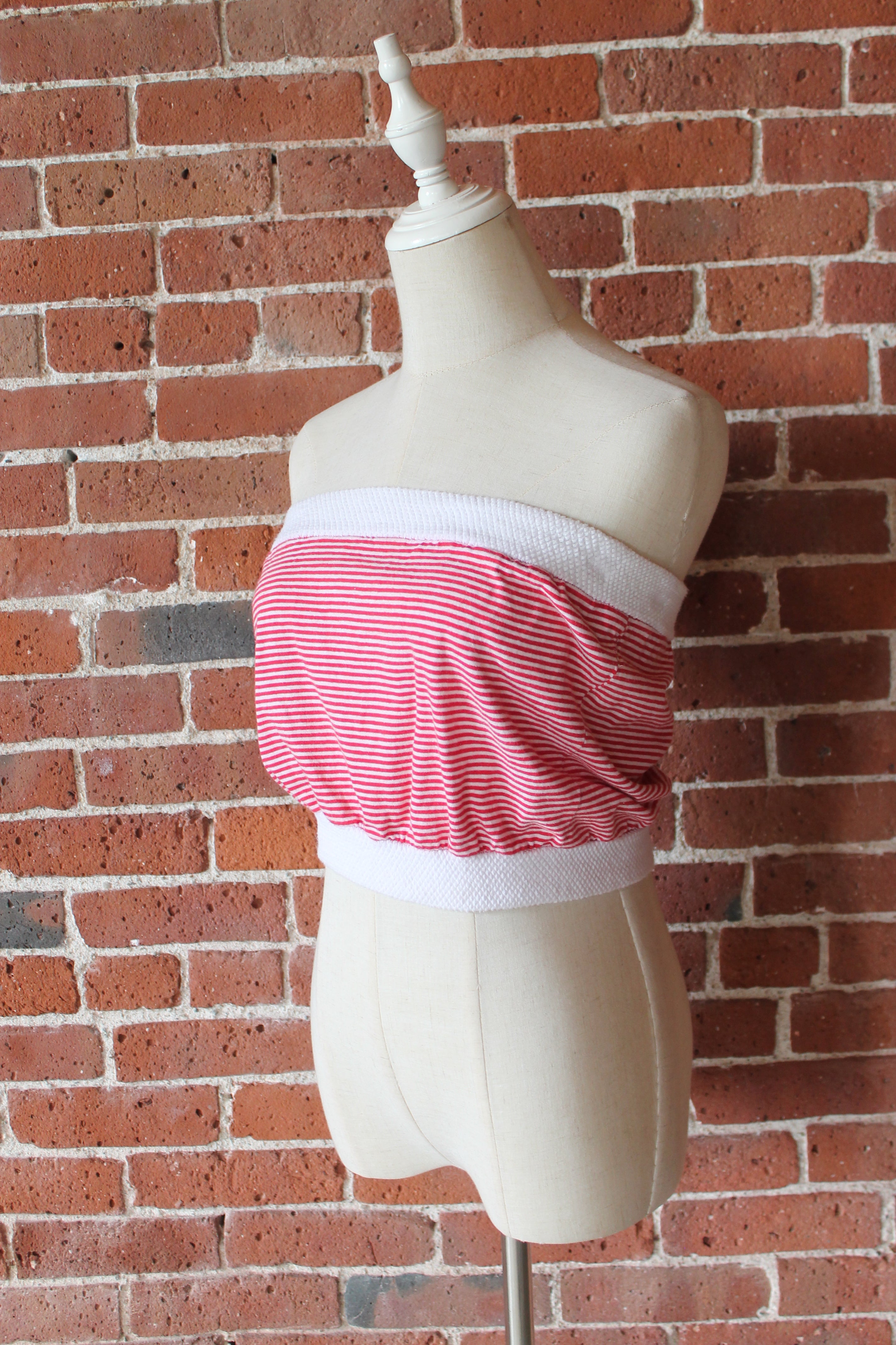 Vintage 80s Red And White Stripe Tube Top | Shop THRILLING