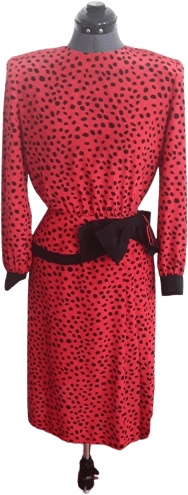 Vintage 80's Red and Black Spotted Dress by Raul Blanco | Shop THRILLING
