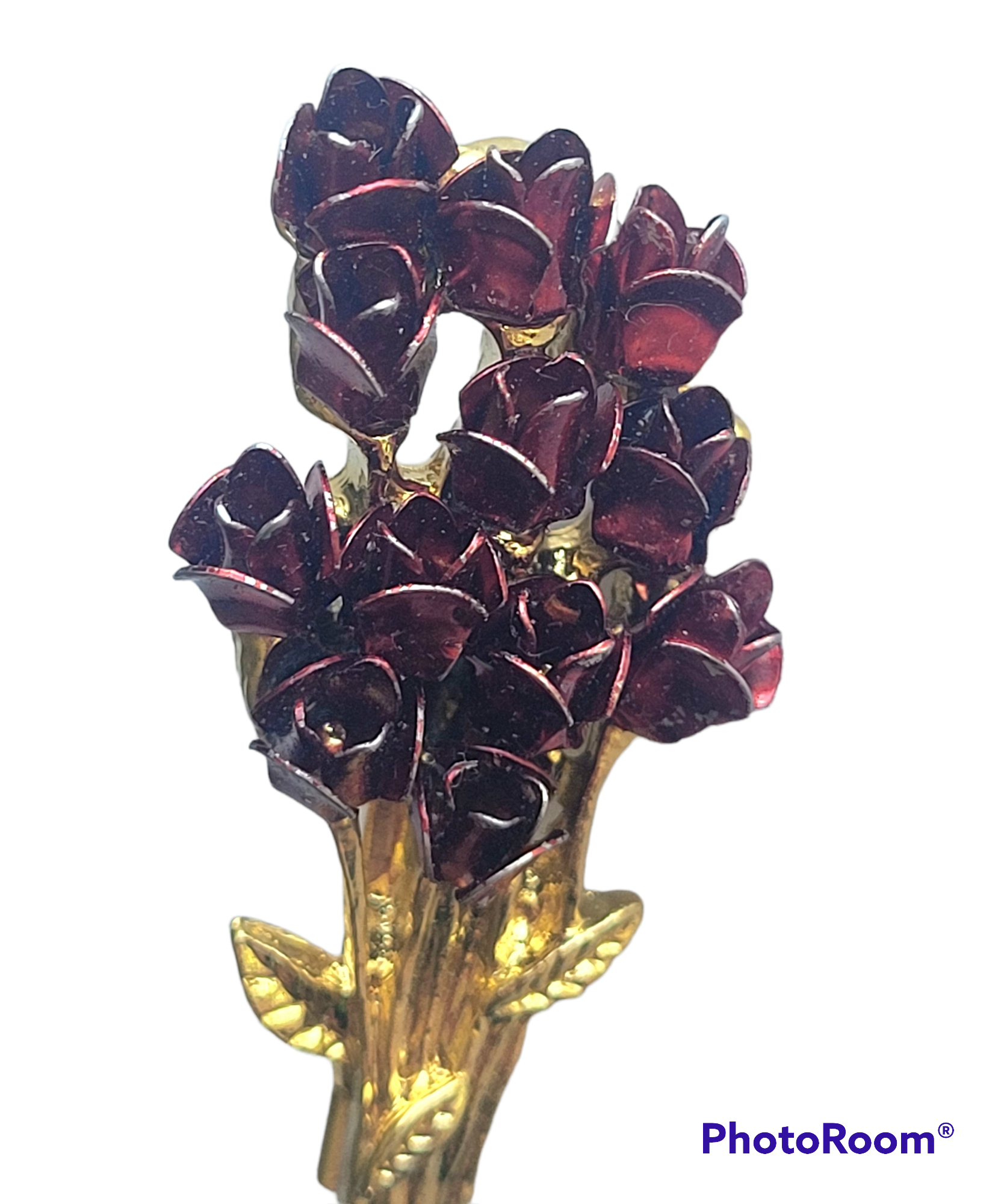 90s Vintage A Dozen Roses Brooch Rose Bouquet | Shop THRILLING
