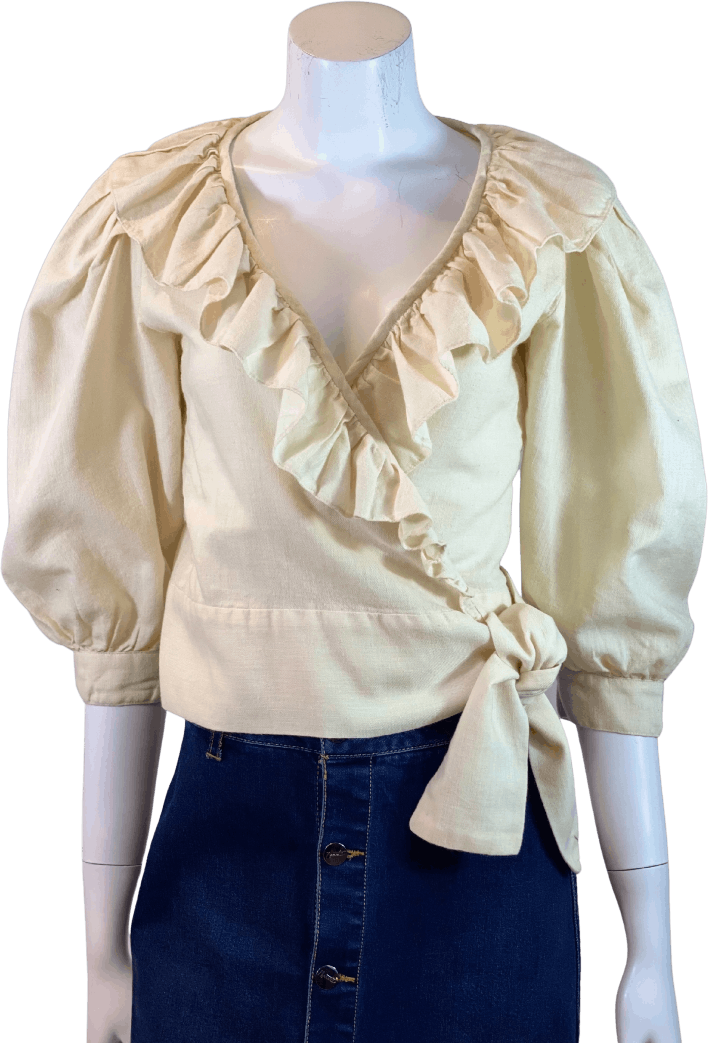 Vintage Ruffle Wrap Top by Grand Illusions | Shop THRILLING