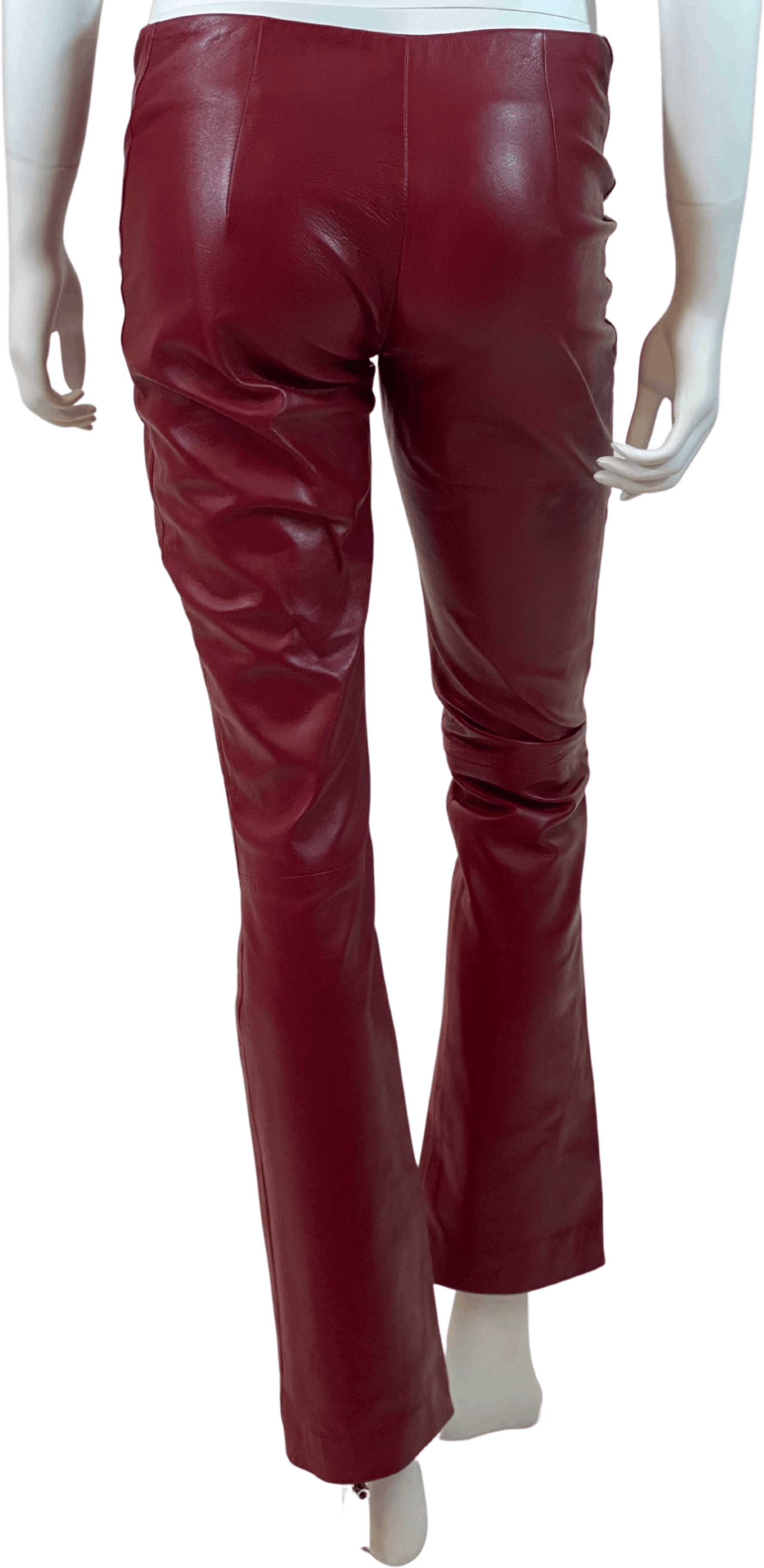 Vintage Dark Red Leather Pants by Variazioni | Shop THRILLING
