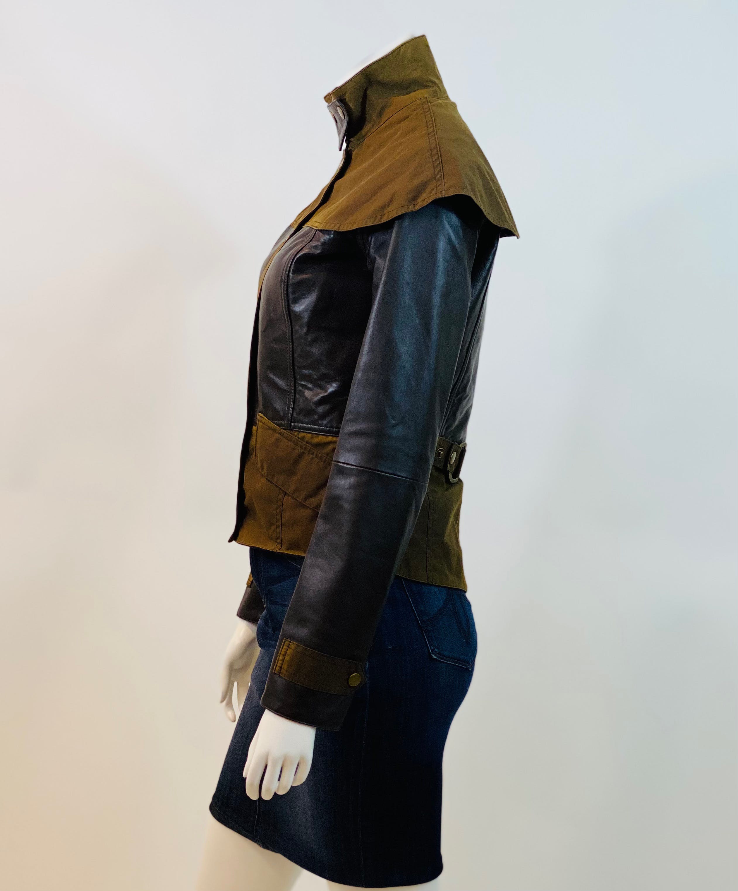 Vintage Ashford Leather Capelet Jacket by Barbour | Shop THRILLING