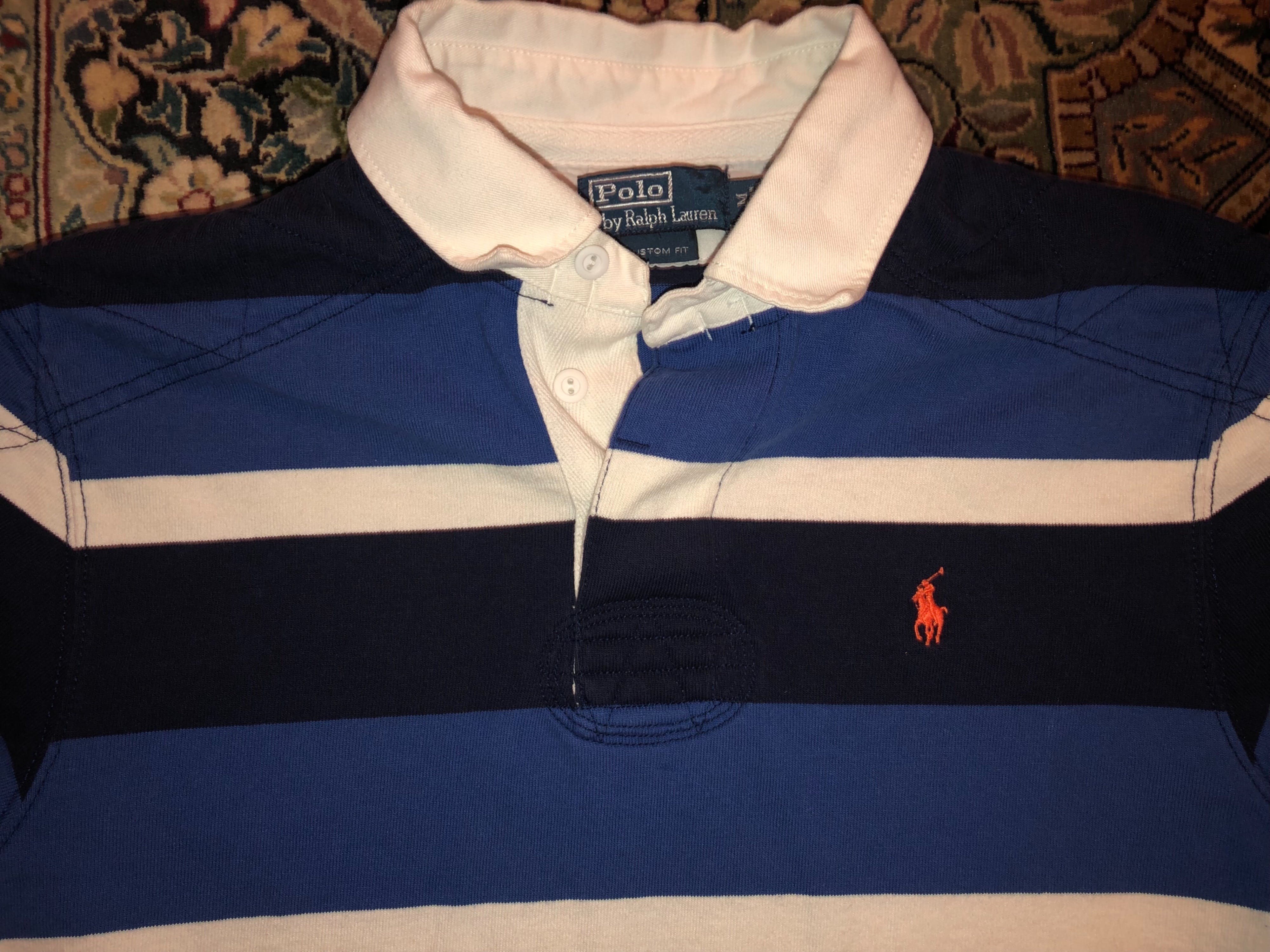 Vintage 90’s Multi-Blue Striped Rugby Polo by Polo Ralph Lauren | Shop ...
