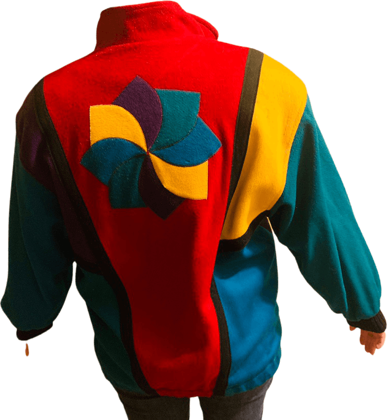 Vintage Wool Colorblock Pinwheel Coat by Steve Evans | Shop THRILLING