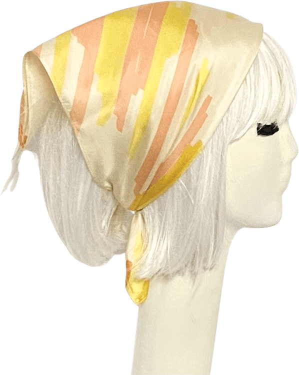 Vintage Yellow Abstract Scarf | Shop THRILLING