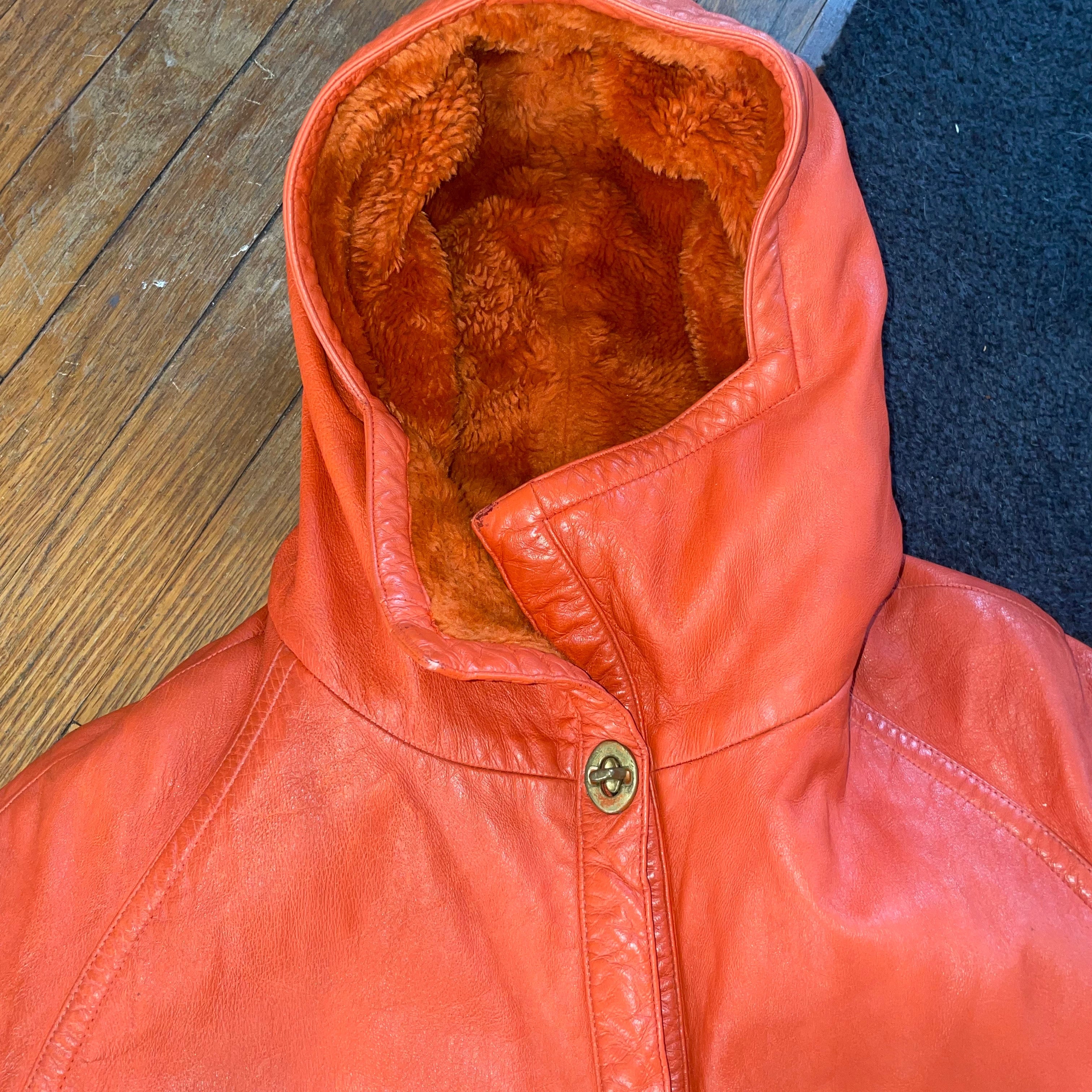 Vintage 70’s Sills Bonnie Cashin Orange Leather Parka | Shop THRILLING