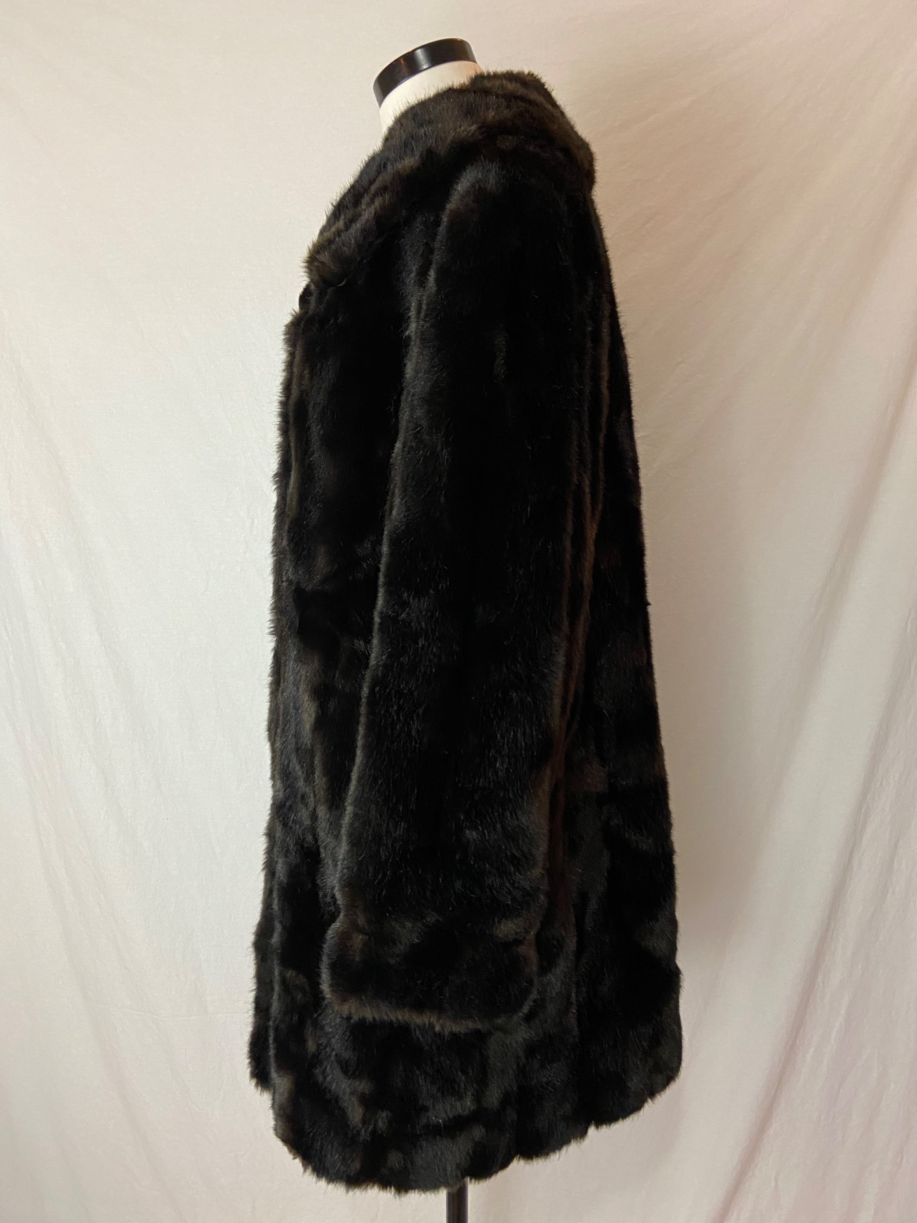 Vintage 70’s Faux Mink Fur Collared Coat by Town & Country | Shop THRILLING