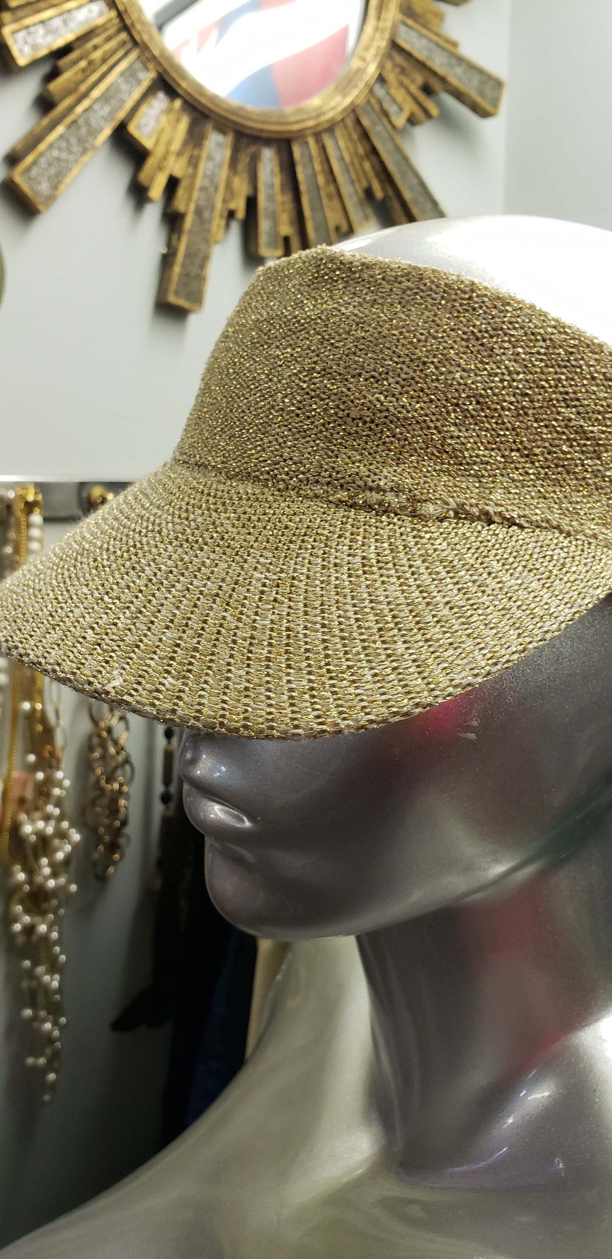 Vintage 80's Metallic Gold Visor | Shop THRILLING