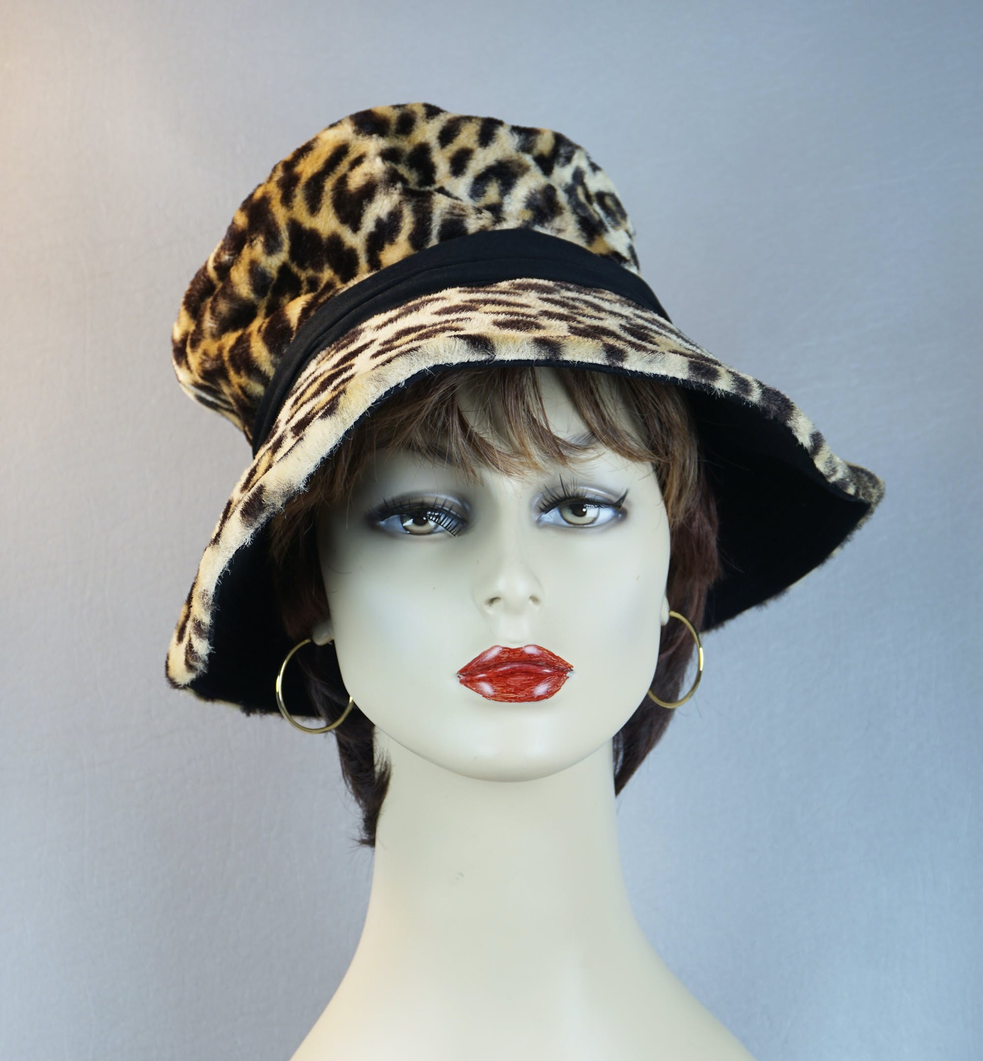 Vintage 70's Wide Brim Floppy Animal Print Hat | Shop THRILLING