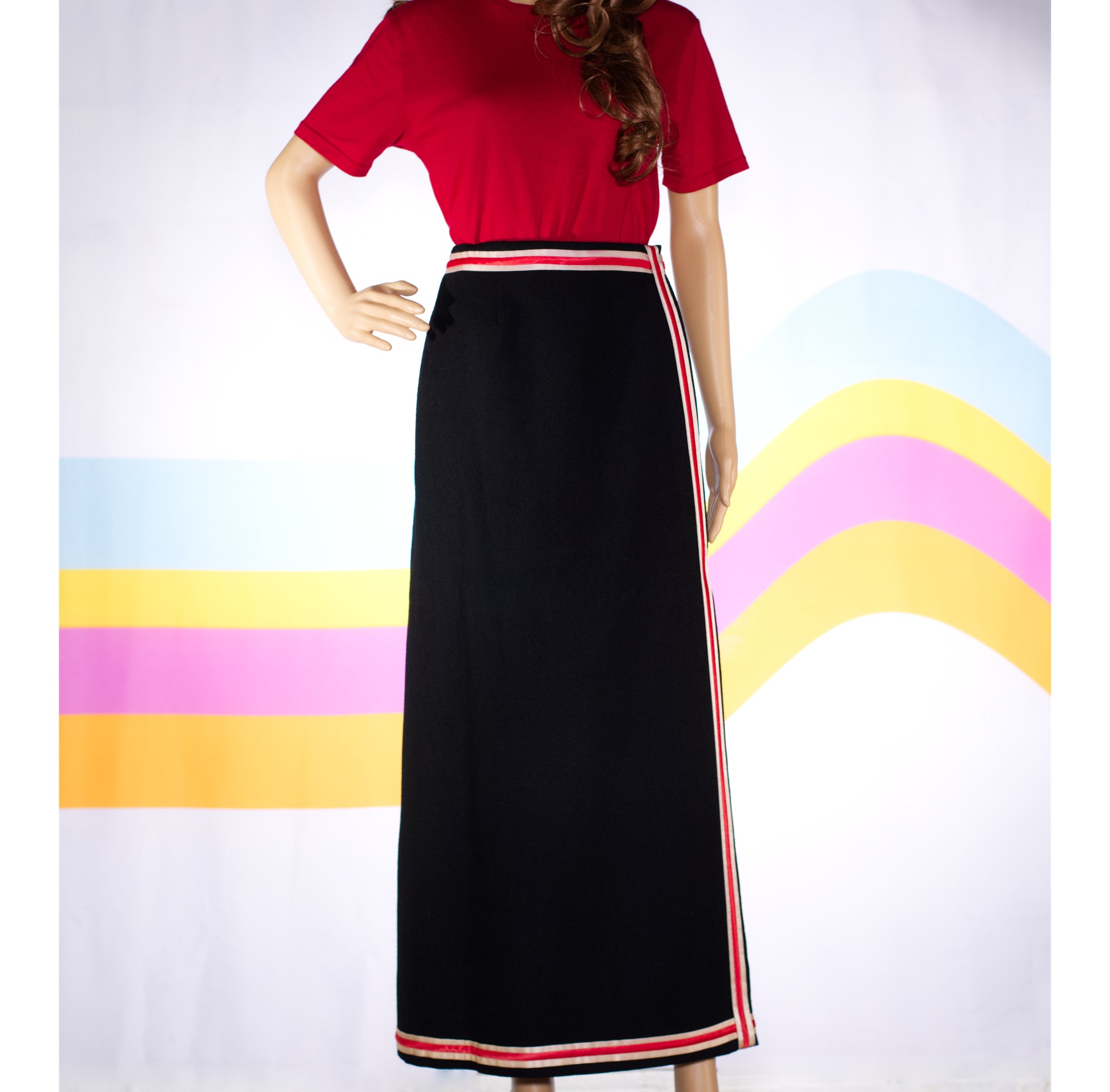 Vintage 70s Wool Maxi Wrap Skirt By Agile by Florence Walsh | Shop ...