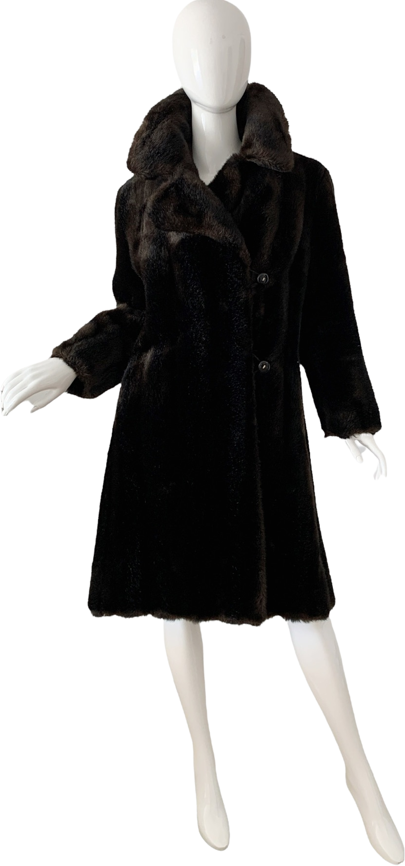 Vintage 70s 70s Mod Faux Fur Mahogany Mink Mod Coat By Hanna | Shop ...