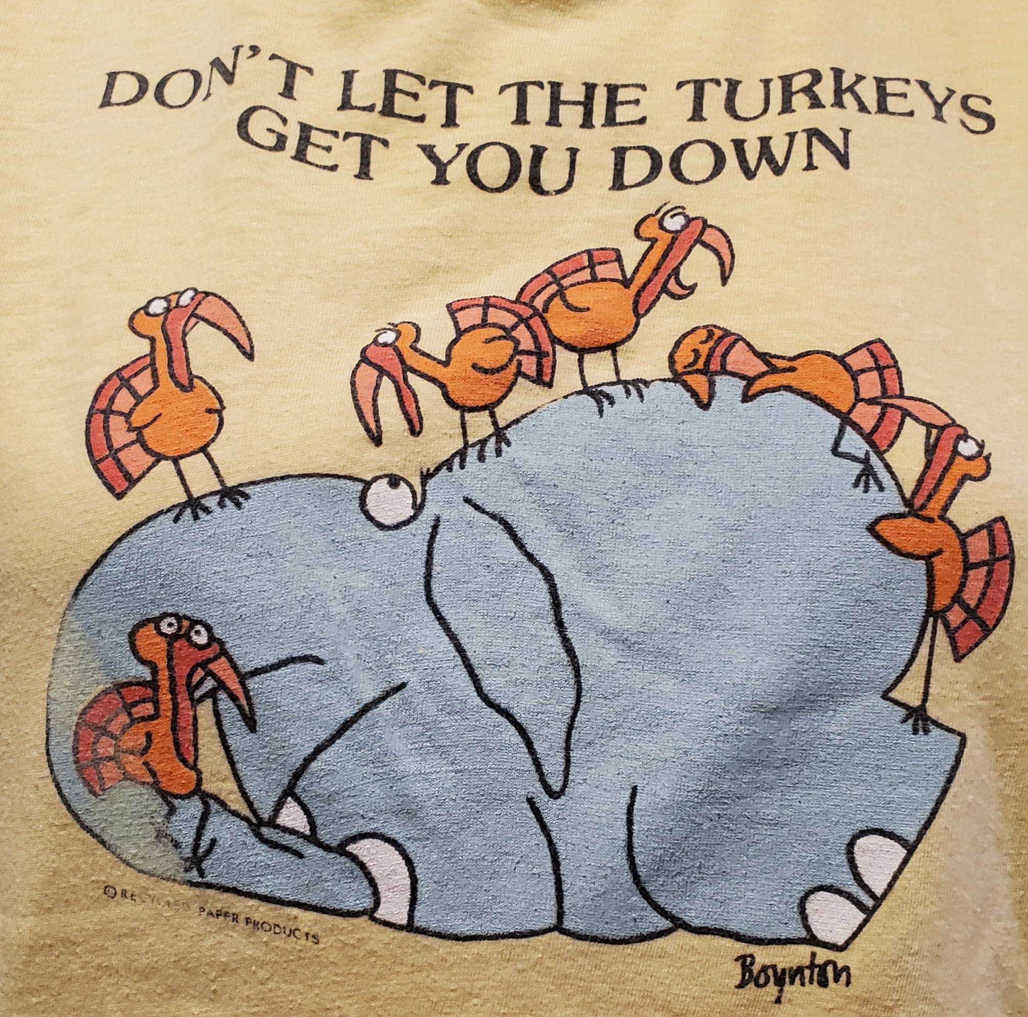 Vintage 70’s 80’s Boynton Yellow Elephant Turkey T-Shirt | Shop THRILLING